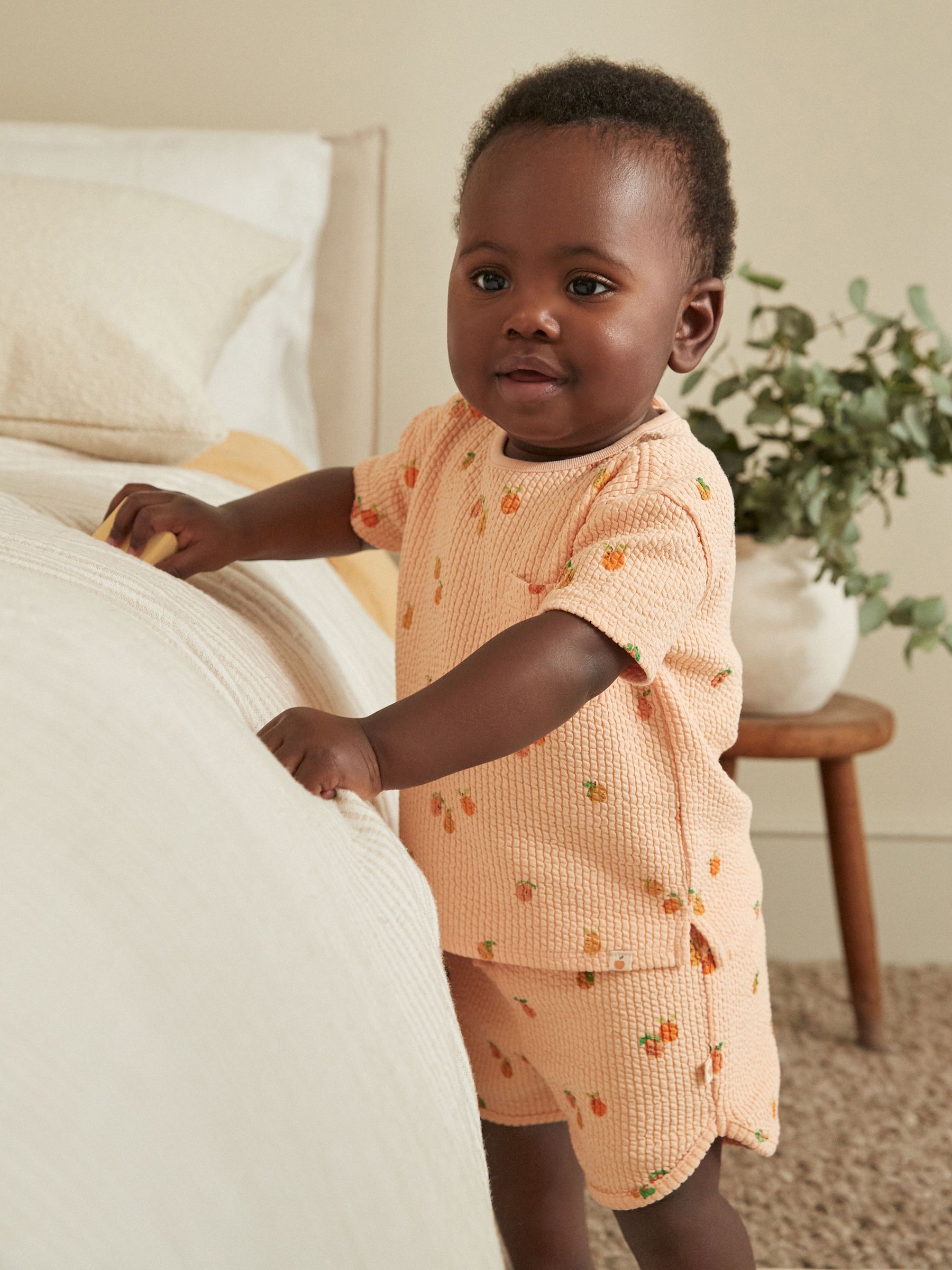 Buy Fluro Green/ Orange Floral 2 Pack Baby T-Shirts and Shorts Set from ...