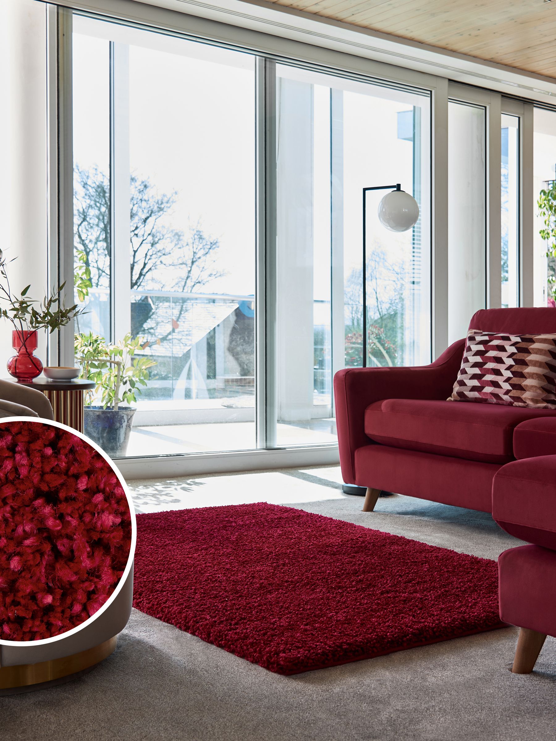 Buy Red Premium Cosy Shaggy Rug from the Next UK online shop