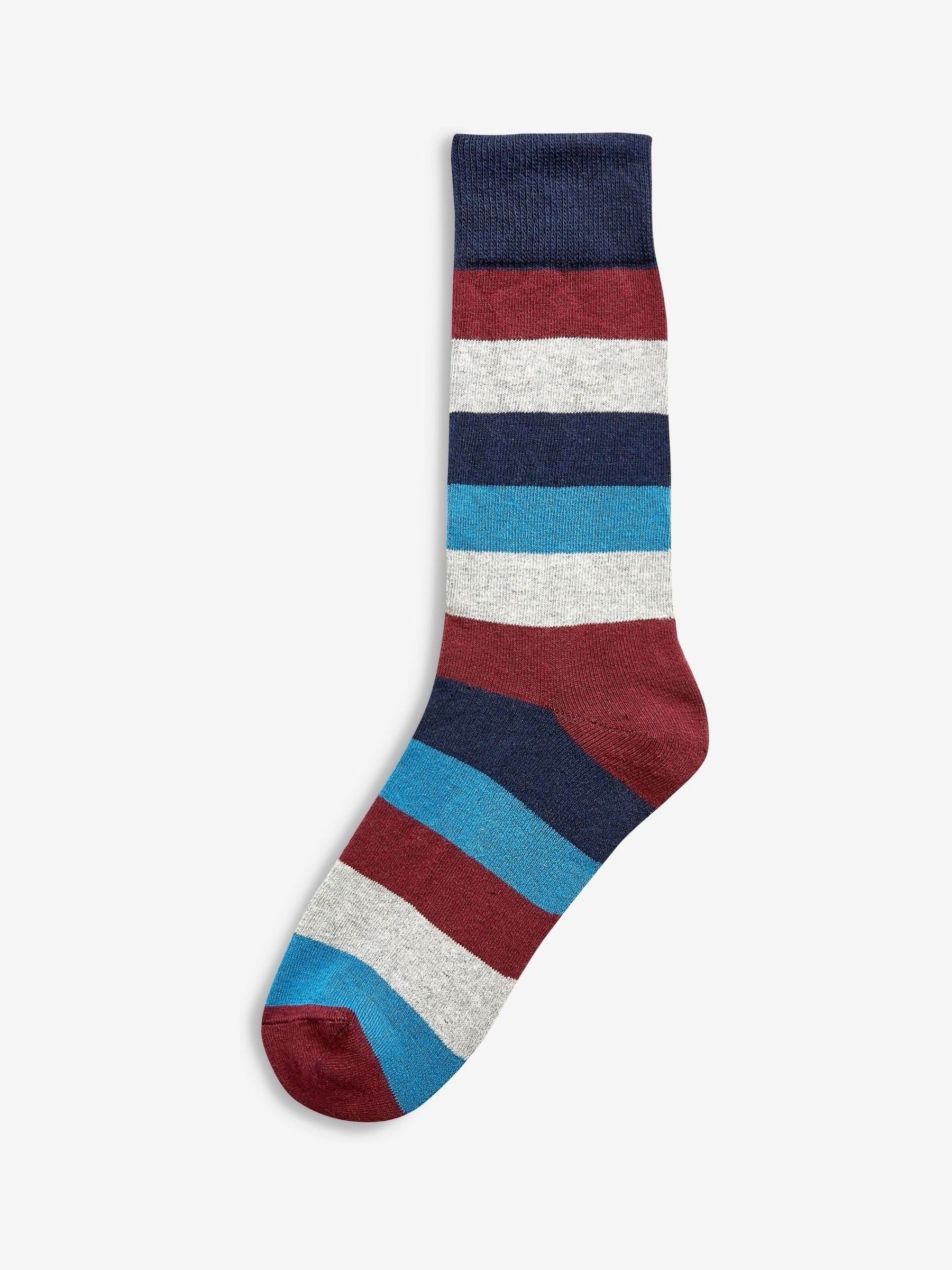 Buy Stripe 5 Pack Cushioned Sole Comfort Socks from the Next UK online shop