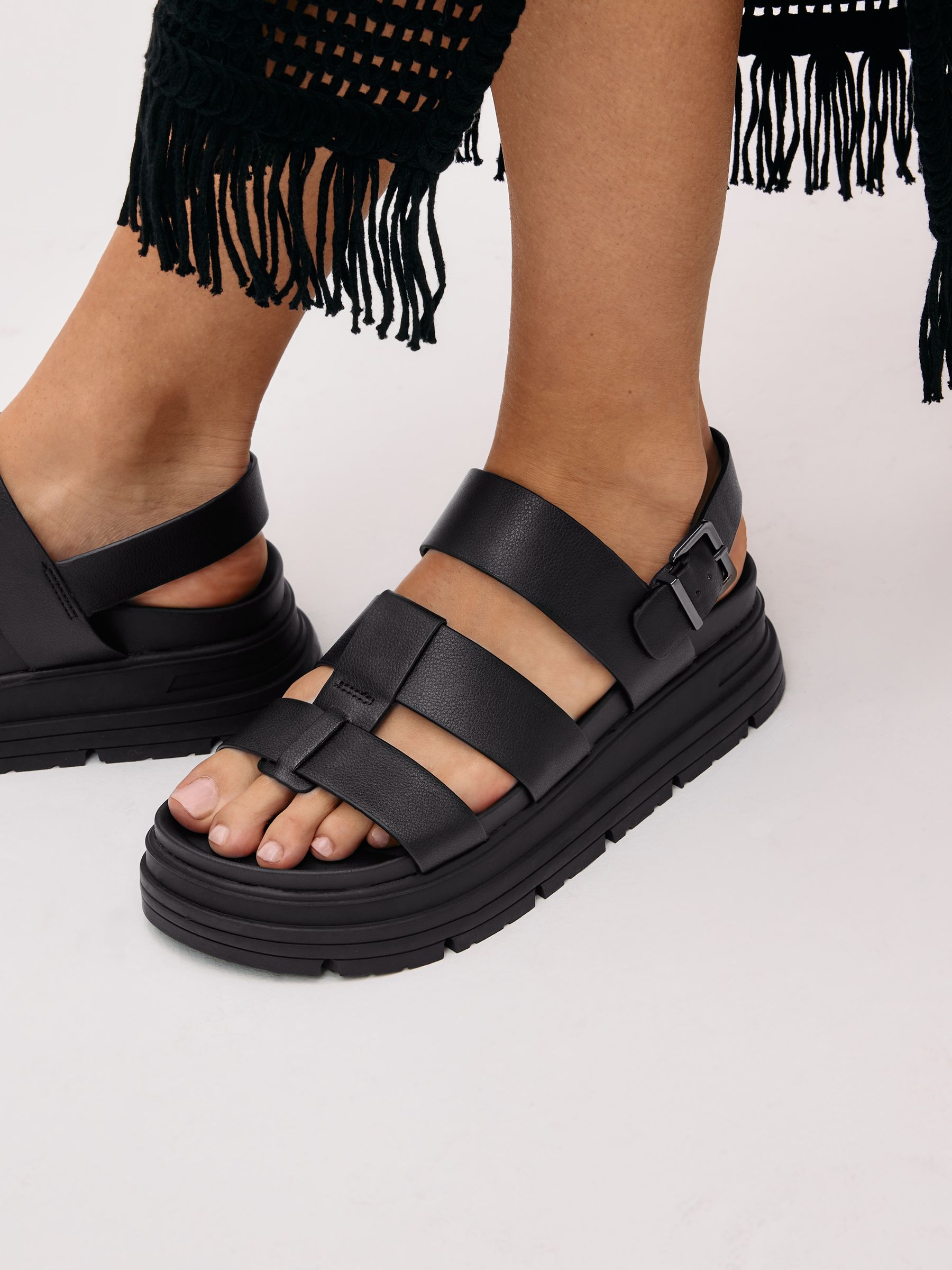 Buy Black Gladiator Chunky Platform Sandals from the Next UK online shop
