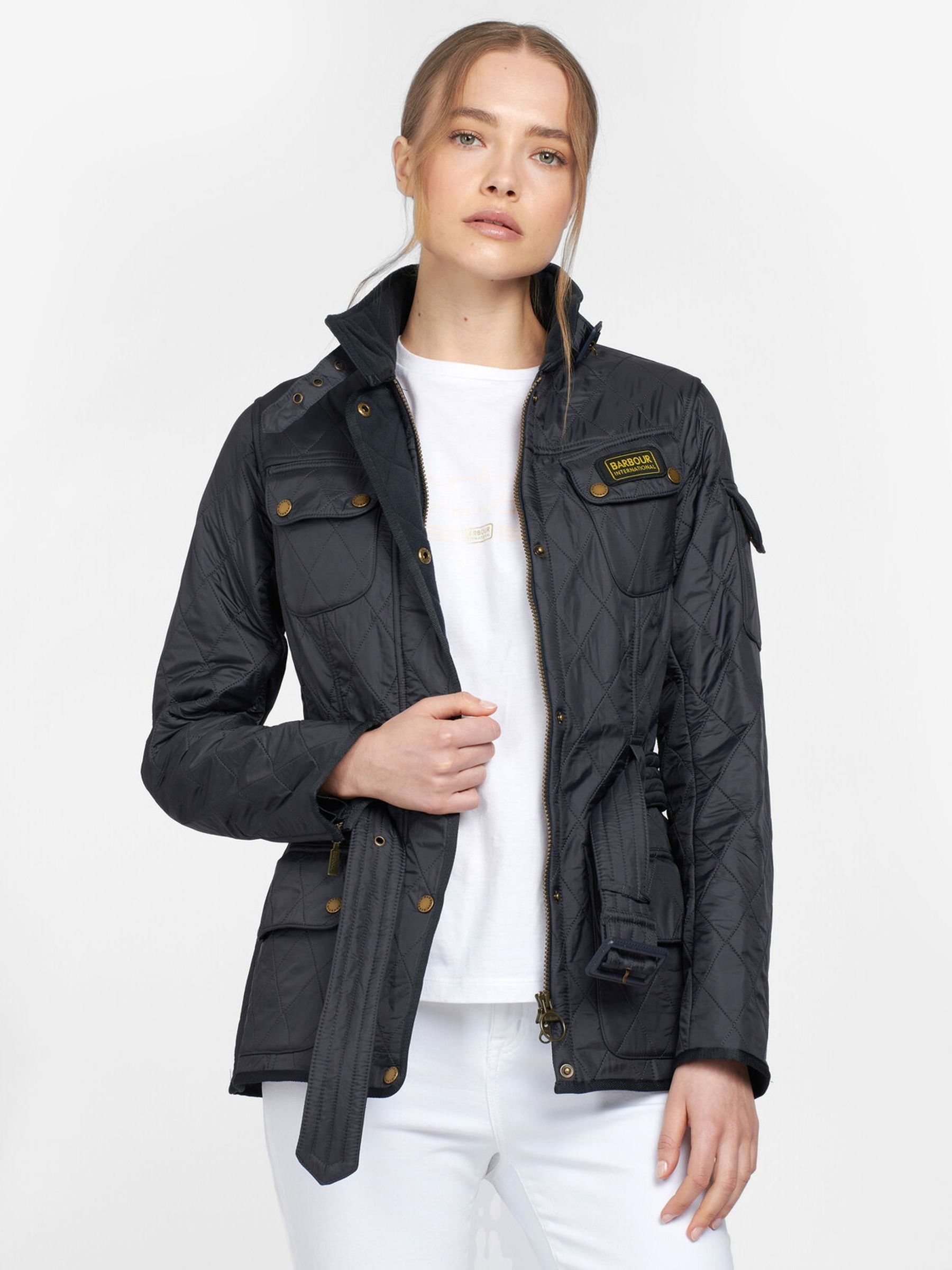 Buy Barbour® International Navy Polarquilt Jacket from the Next UK ...