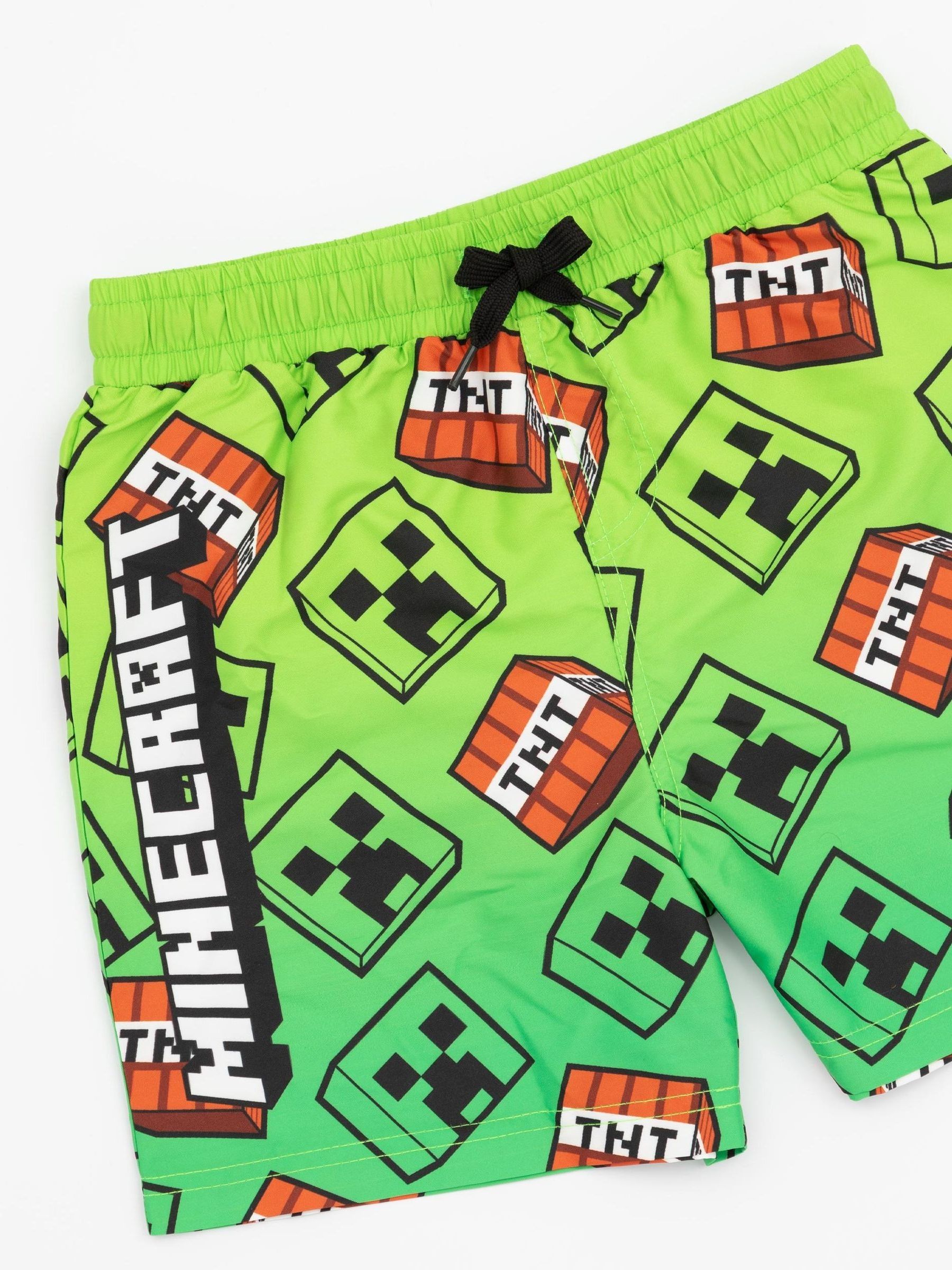 Buy Vanilla Underground Green Boys Minecraft Licencing Swim Shorts from ...