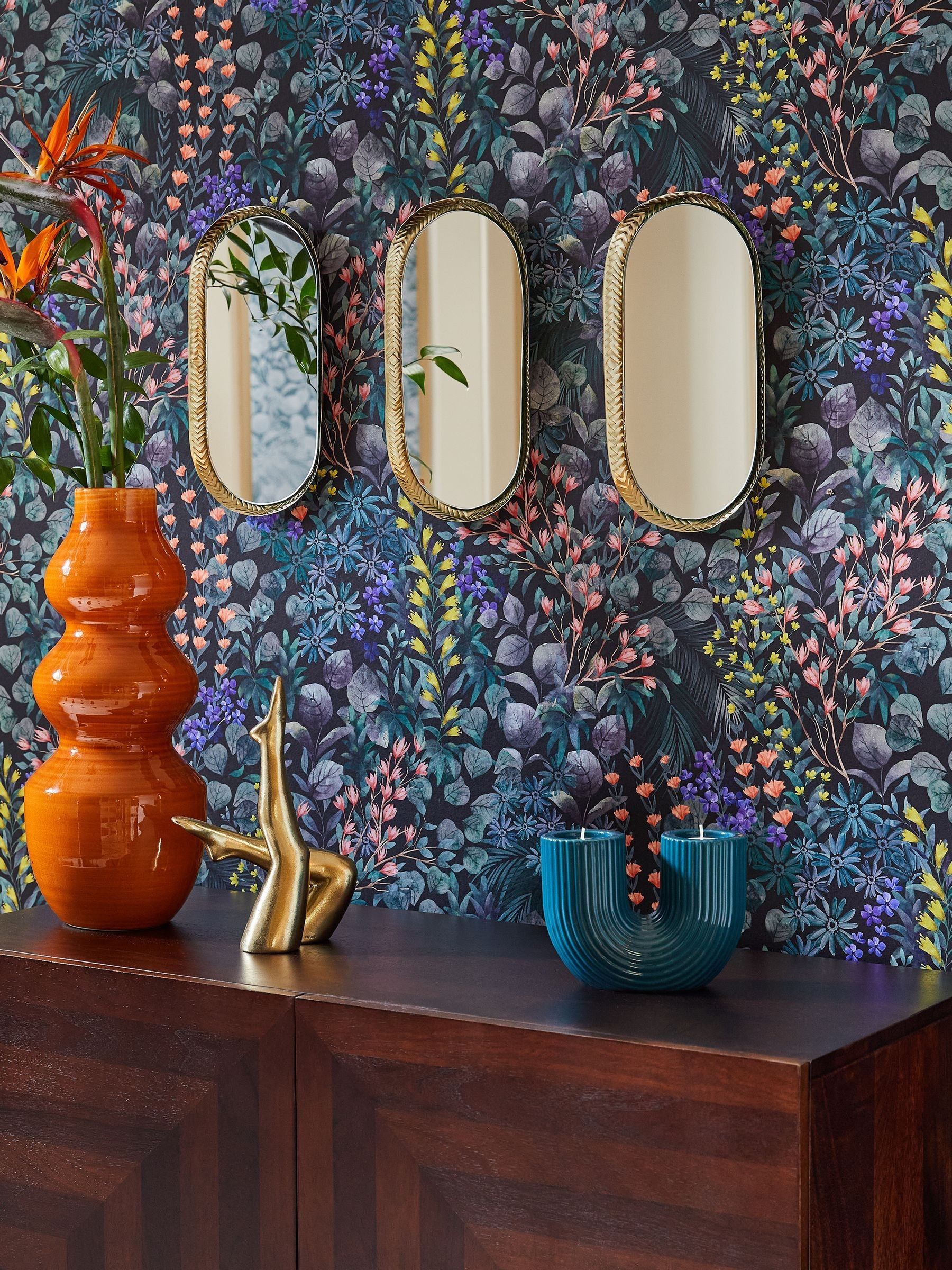 Buy Gold Set of 3 Decorative Wall Mirrors from the Next UK online shop