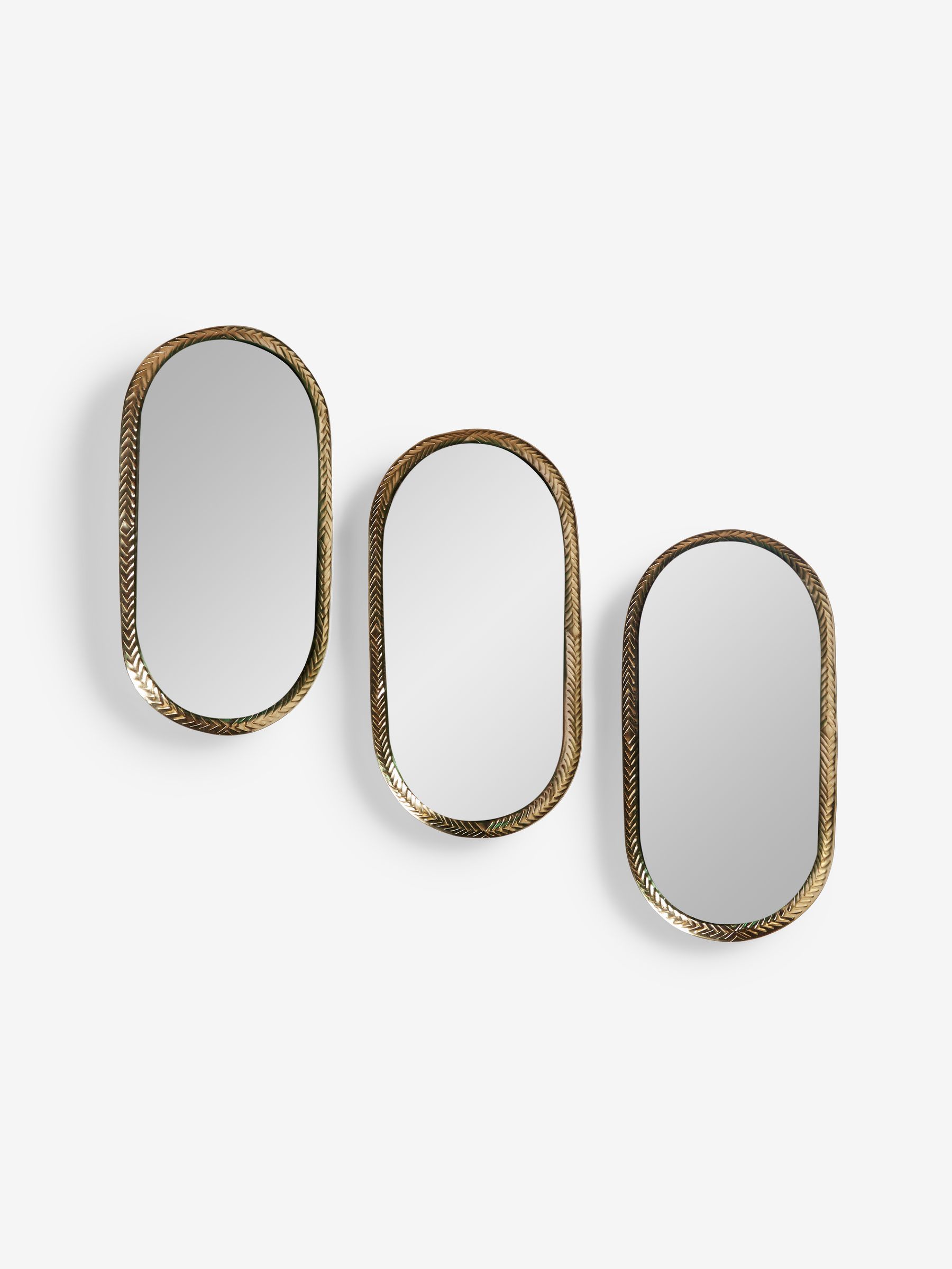 Buy Gold Set of 3 Decorative Wall Mirrors from the Next UK online shop