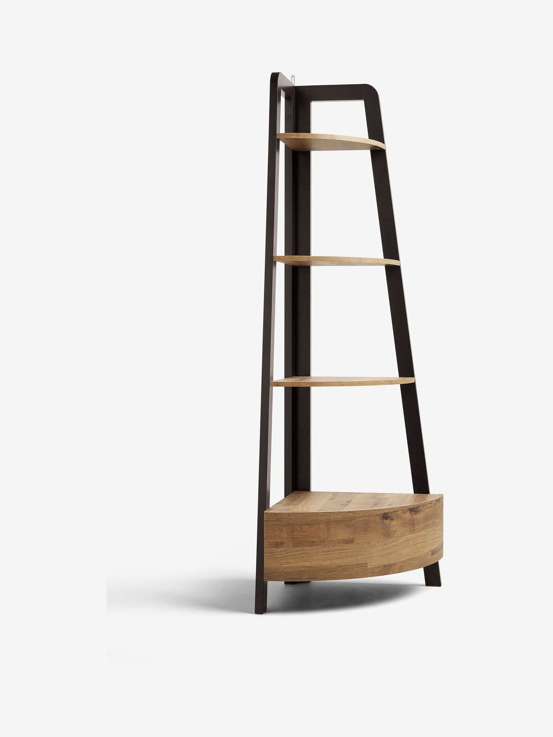 Buy Dark Bronx Oak Effect Corner Ladder Shelf from the Next UK online shop