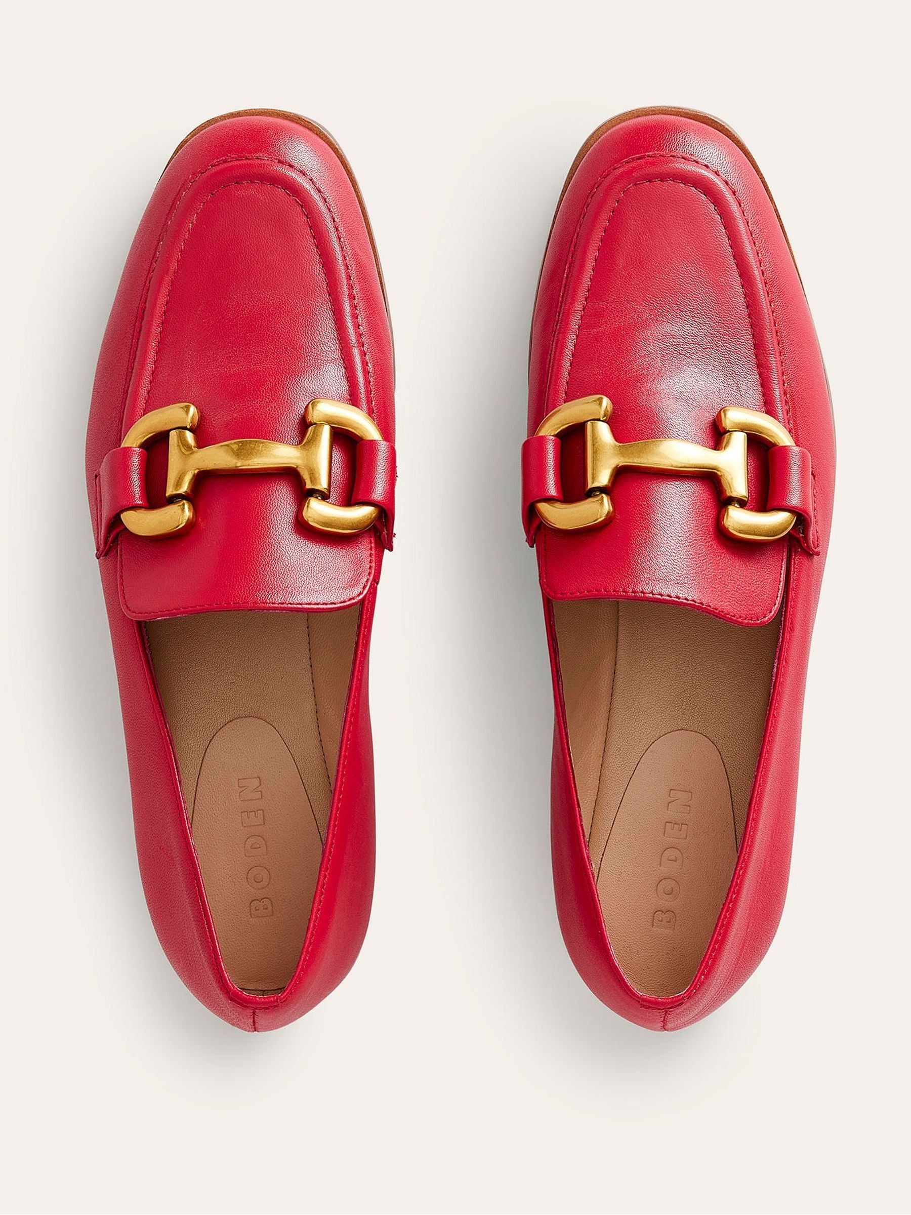 Buy Boden Red Snaffle Leather Loafers from the Next UK online shop