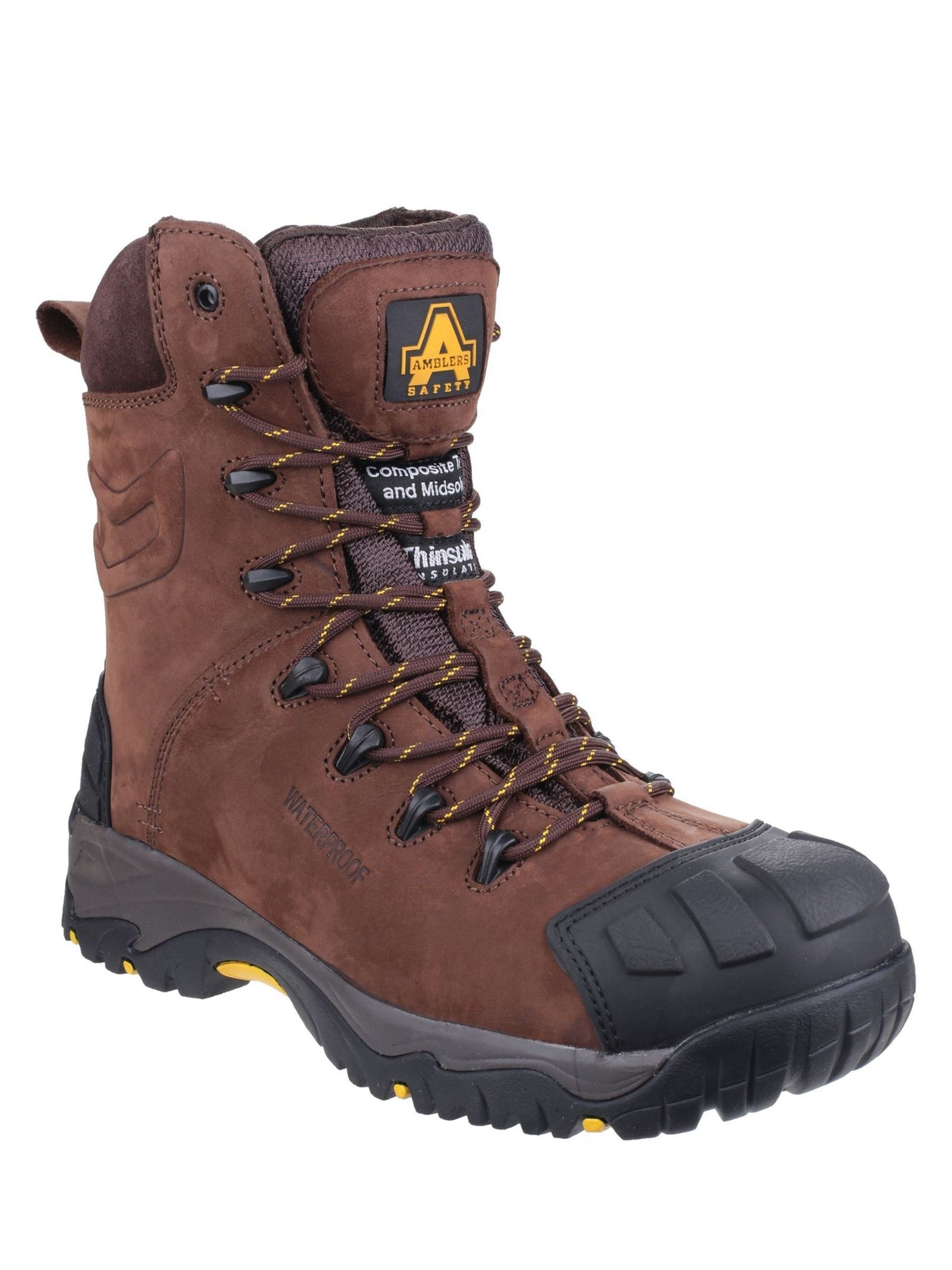 Buy Amblers Safety Brown AS995 Pillar Waterproof Lace-Up Safety Boots ...