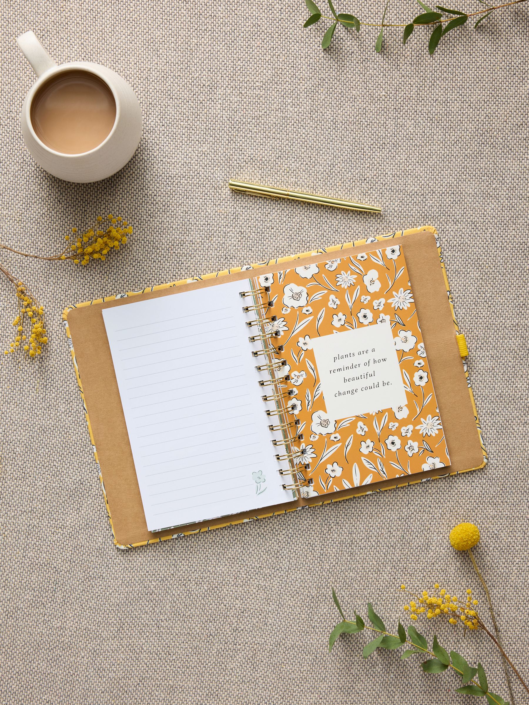 Buy Mustard Yellow Floral A5 Daily Planner from the Next UK online shop