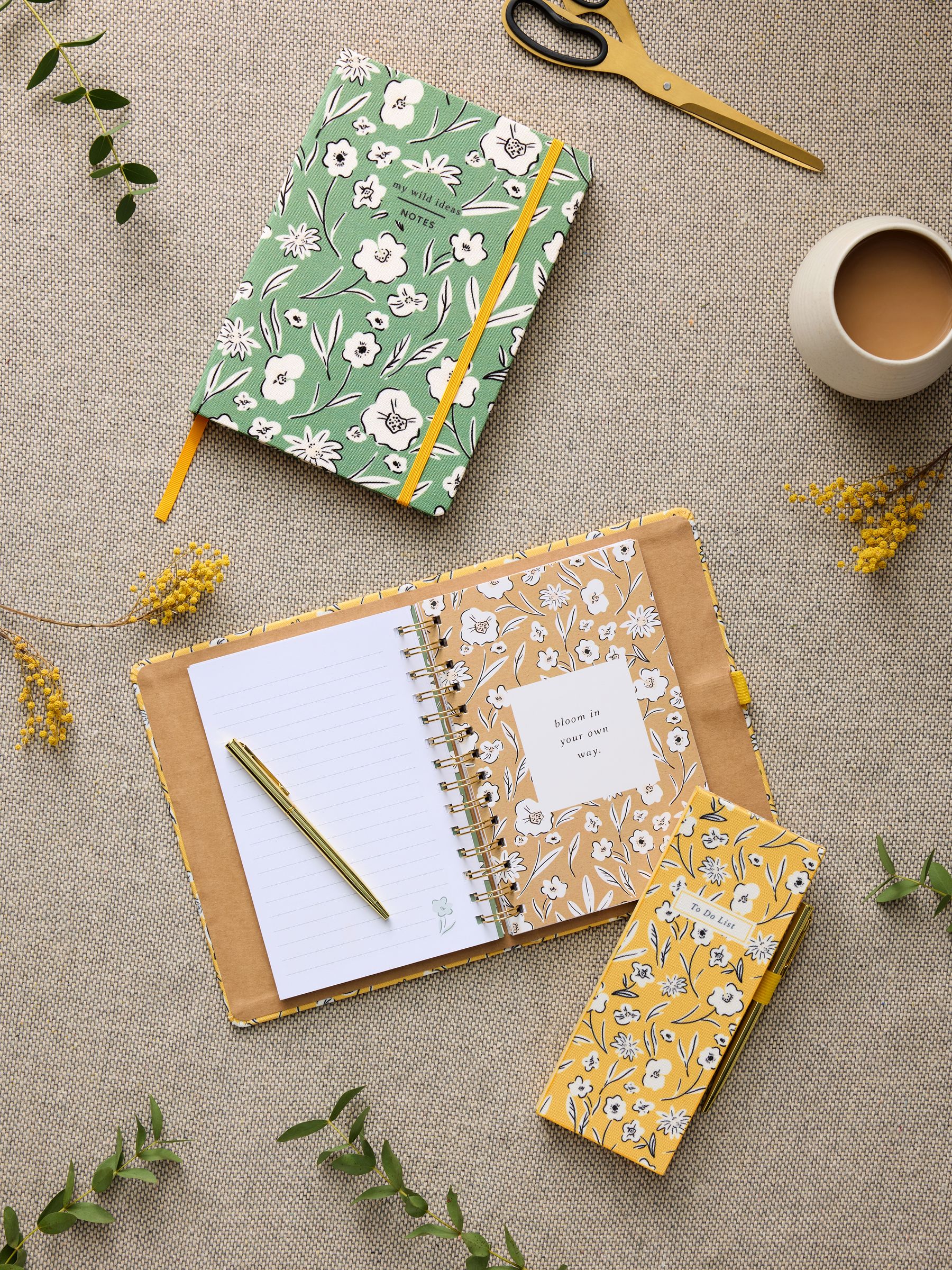 Buy Mustard Yellow Floral A5 Daily Planner from the Next UK online shop