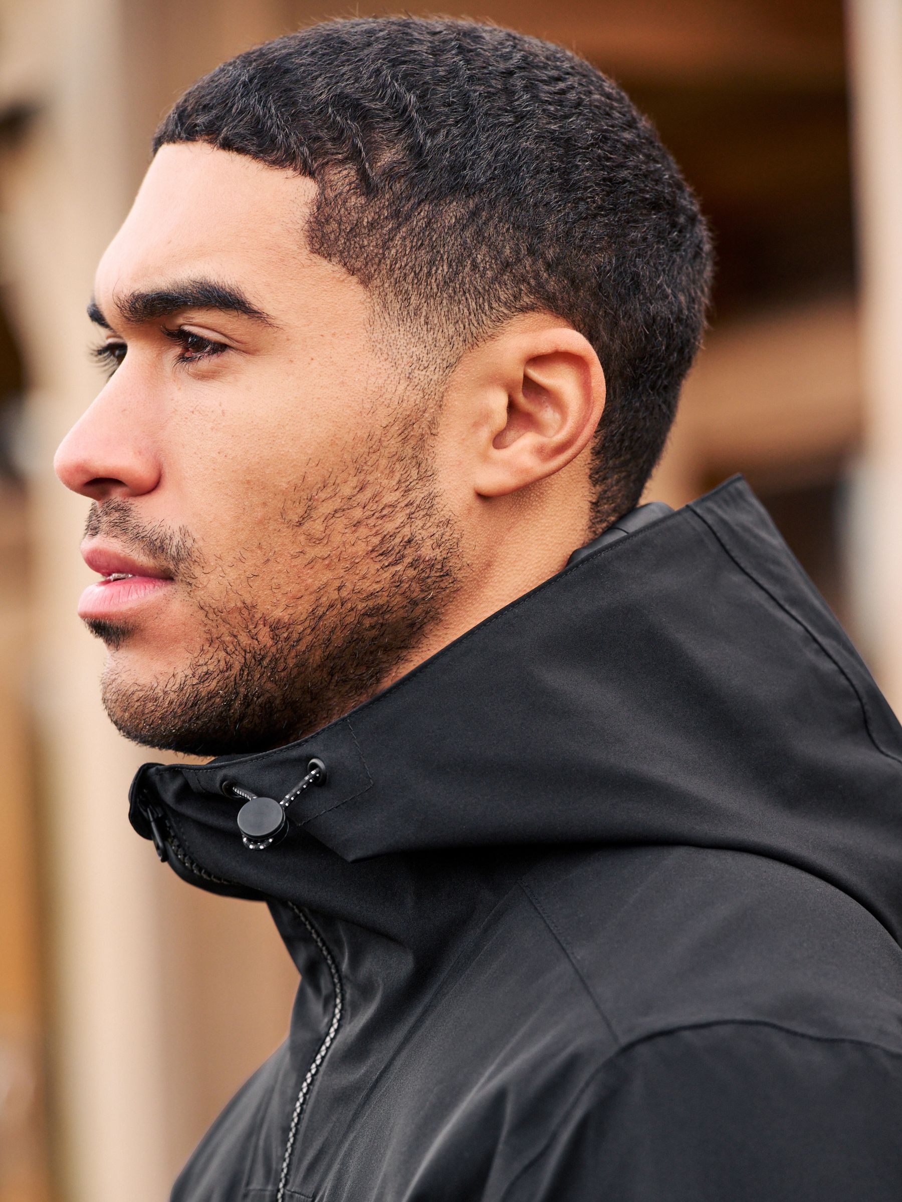 Buy Black Waterproof Hooded Jacket from the Next UK online shop