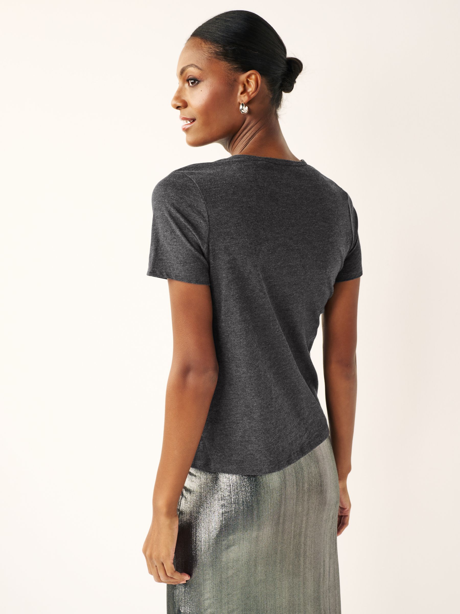 Buy Grey The Everyday Crew Neck Cotton Rich Short Sleeve T-Shirt from ...