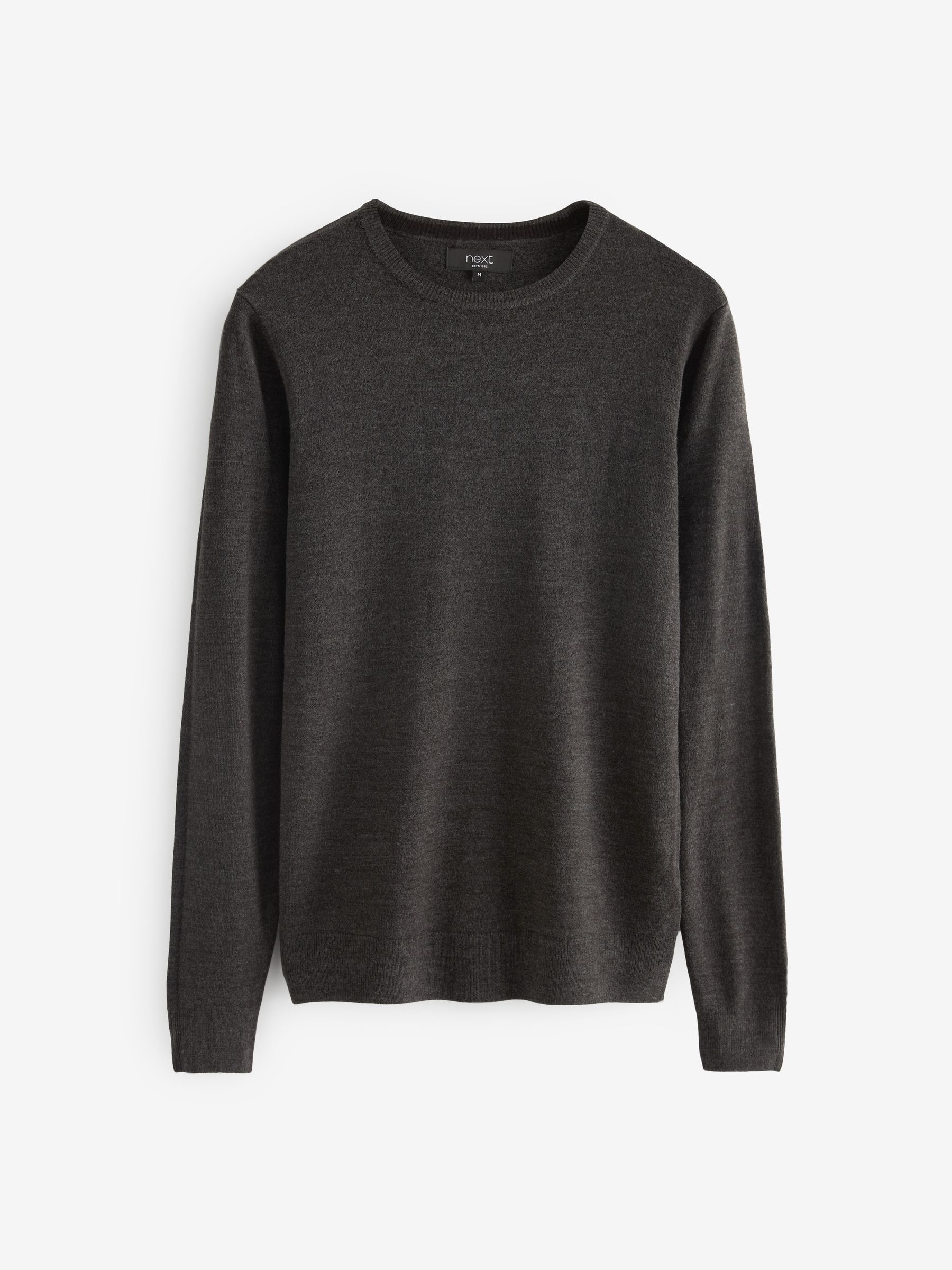 Buy Dark Grey Crew Neck Regular Soft Touch Knit Jumper from Next Ireland