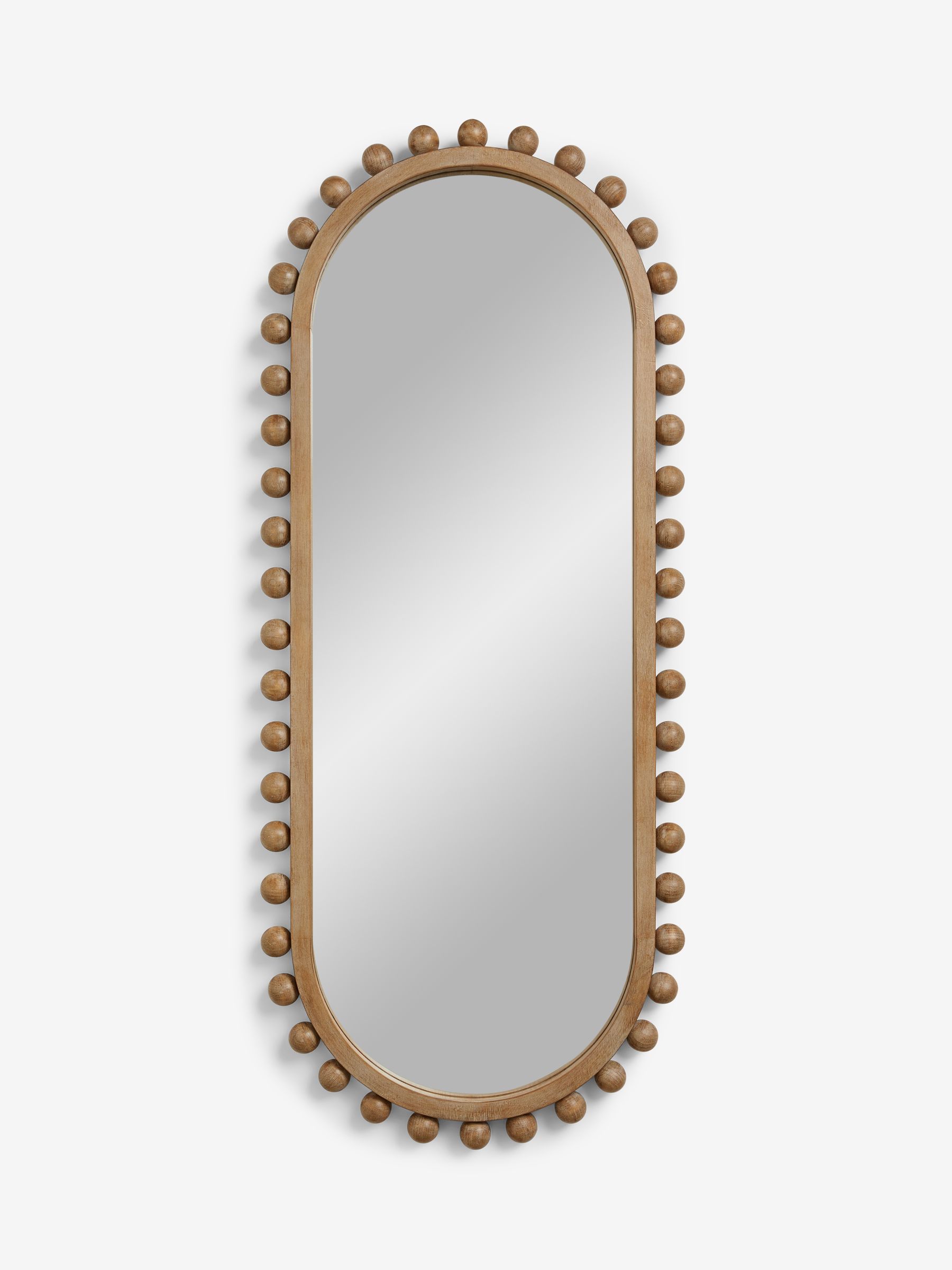 Buy Light Natural Wood Bobbin Full Length Wall Mirror from the Next UK ...