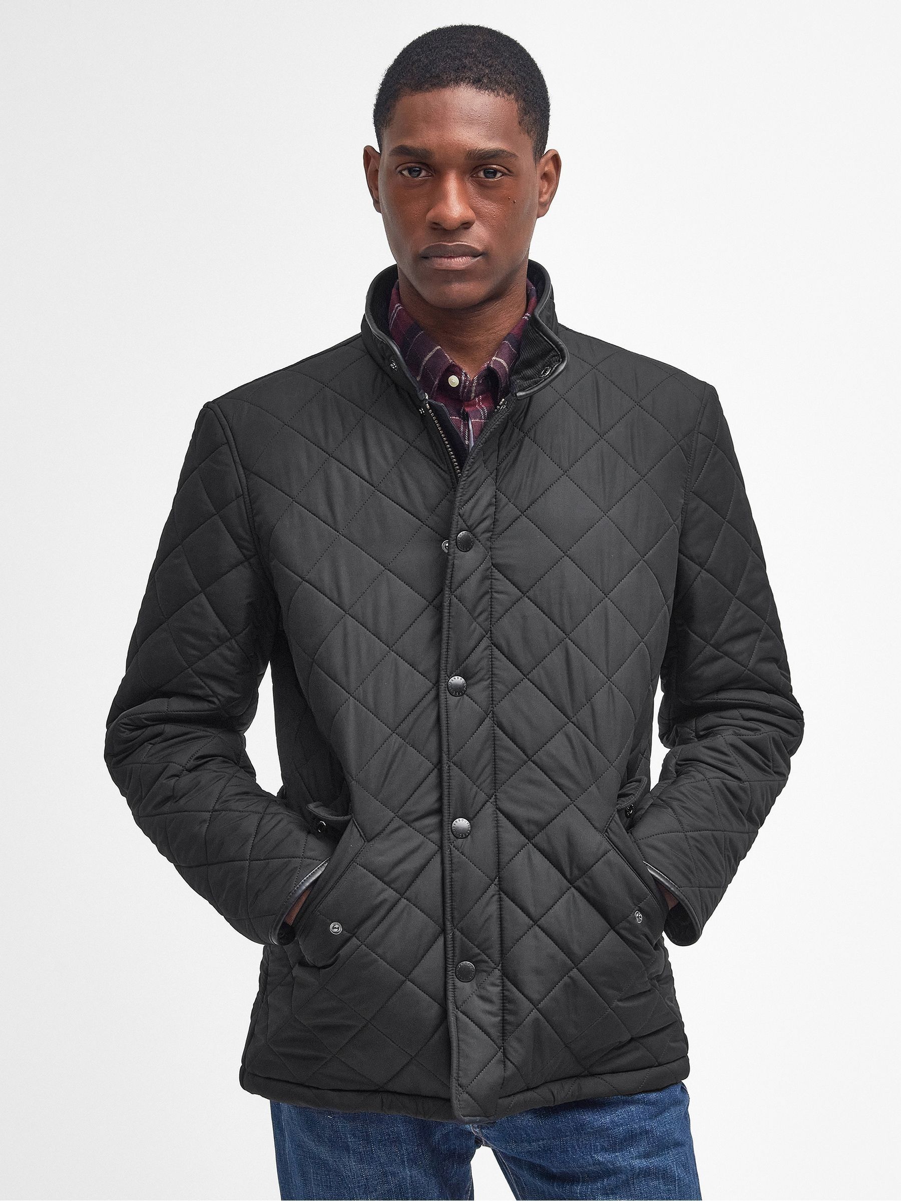 Buy Barbour® Black Powell Quilted Jacket from the Next UK online shop