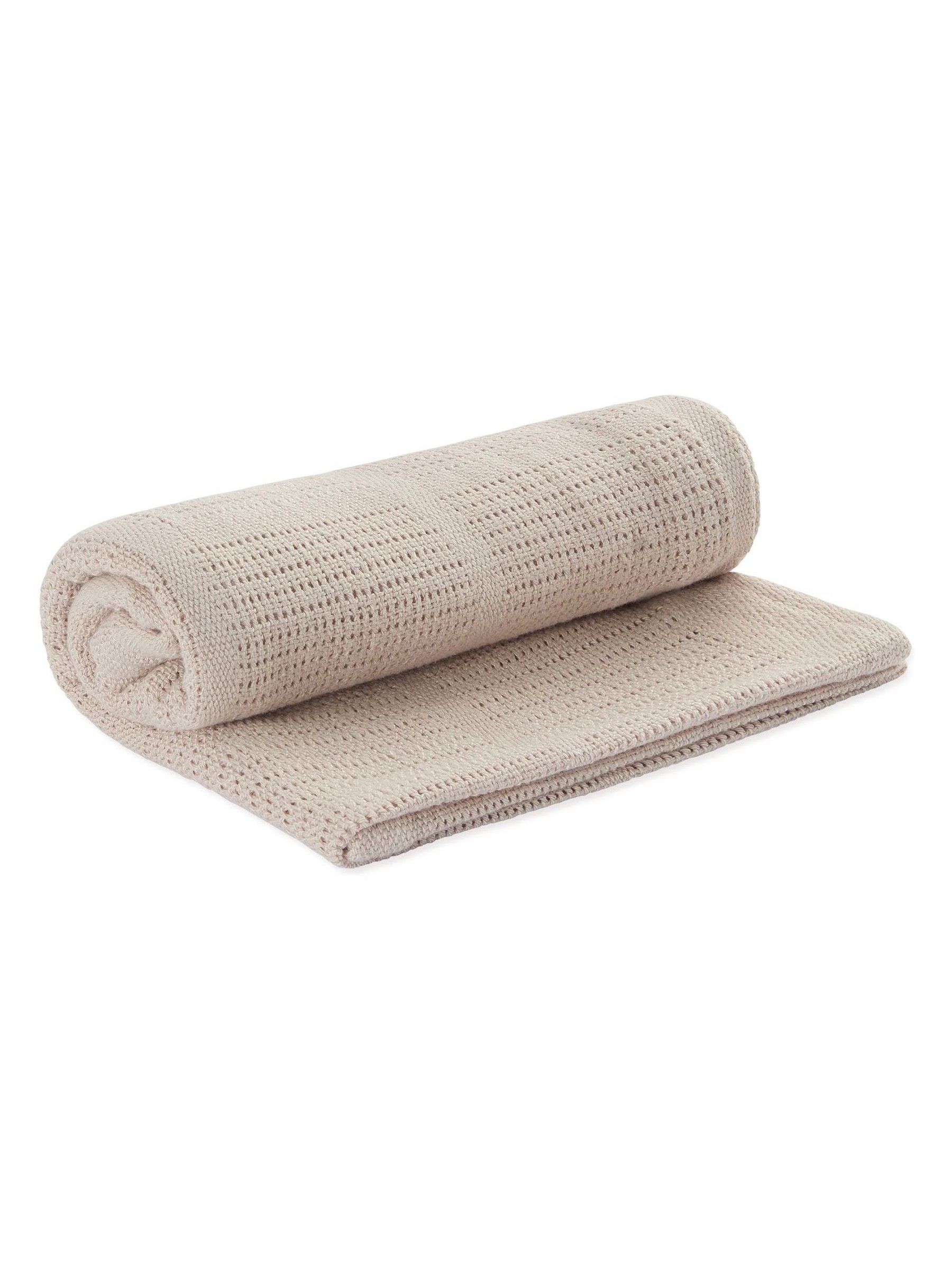 Buy MORI Neutral Biscuit Brown Blend Cellular Baby Blanket from the ...