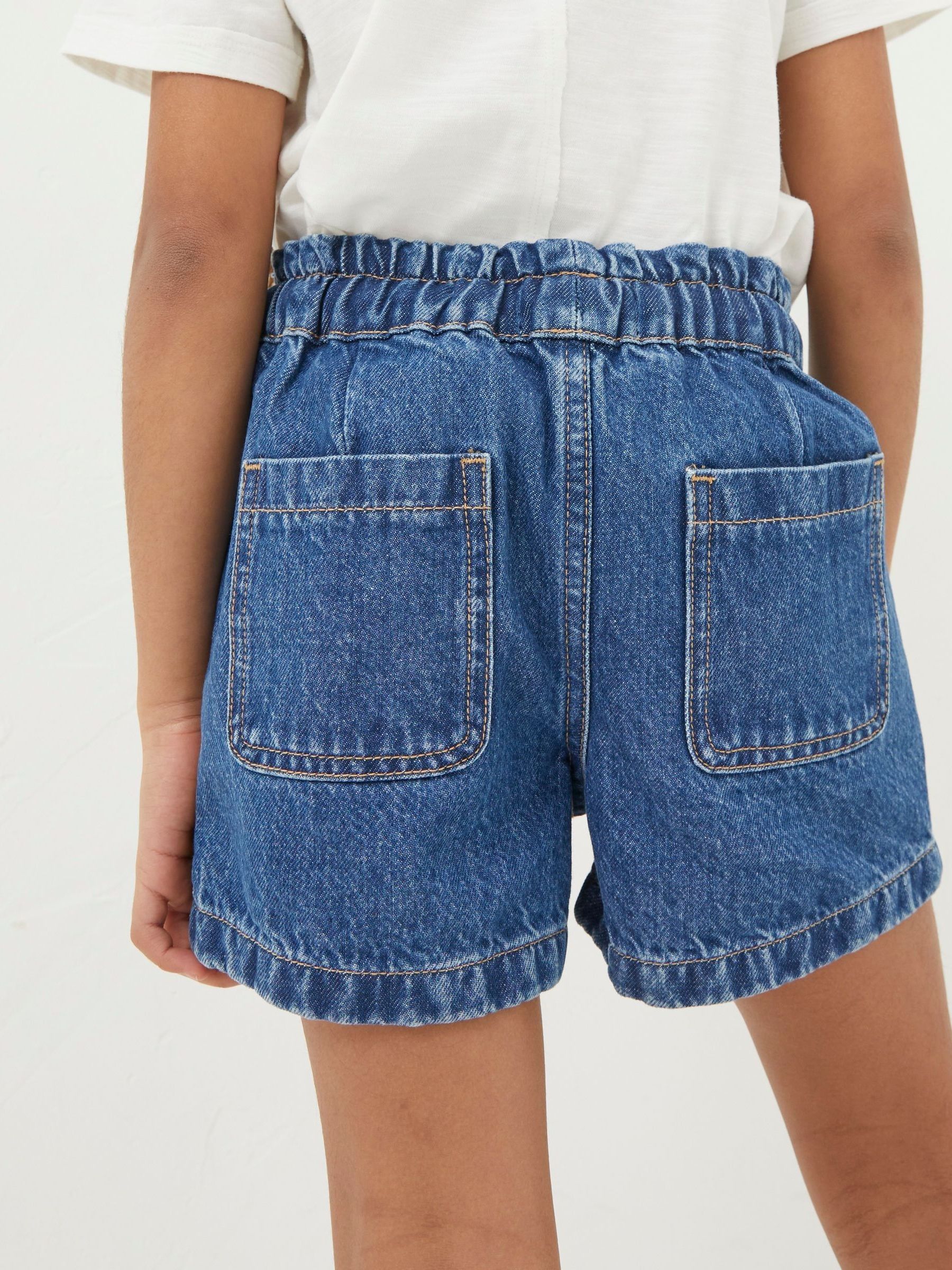 Buy FatFace Blue Paperbag Denim Shorts from the Next UK online shop