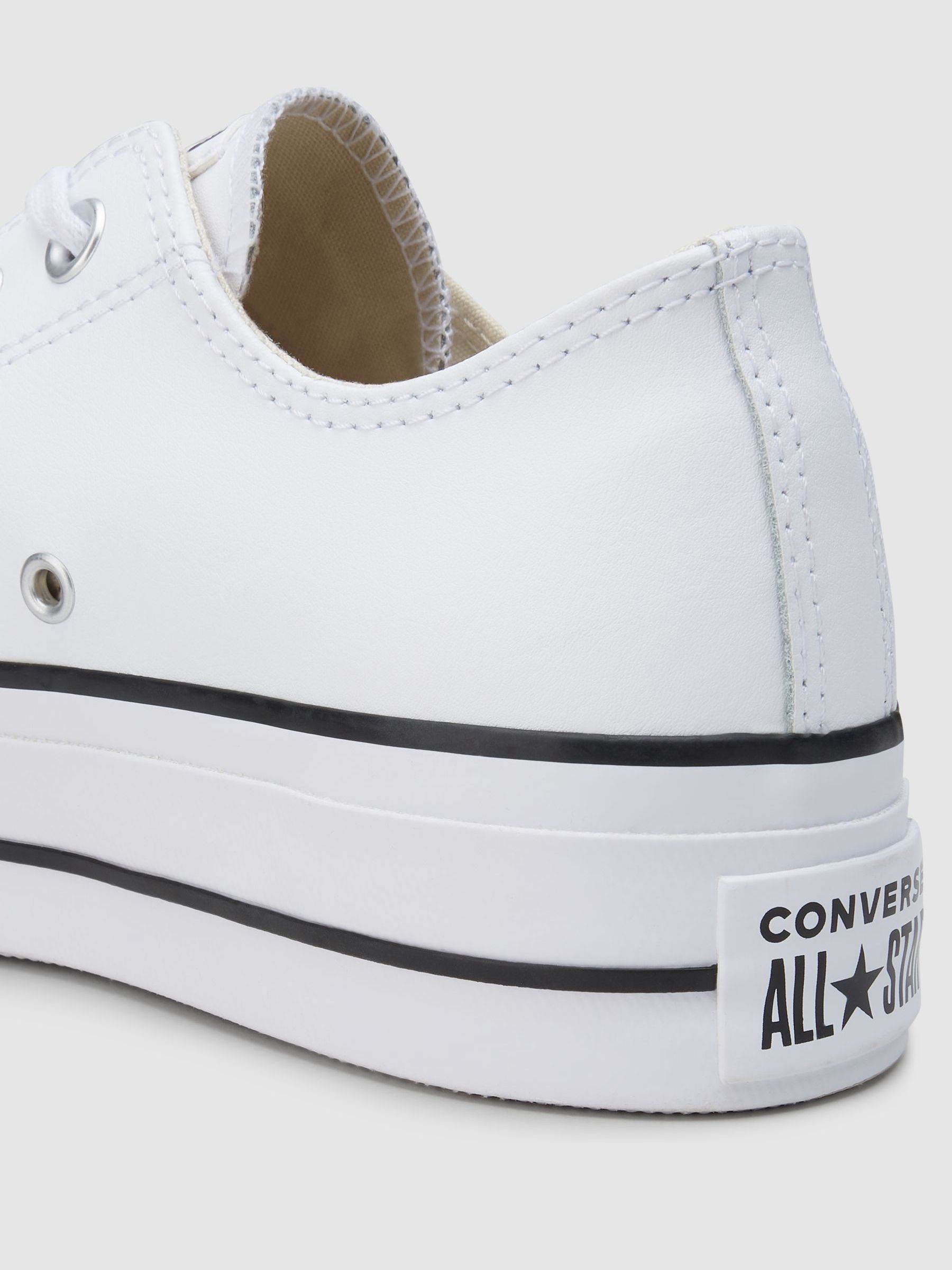 Buy Converse White Platform Lift Chuck Ox Leather Trainers from the ...