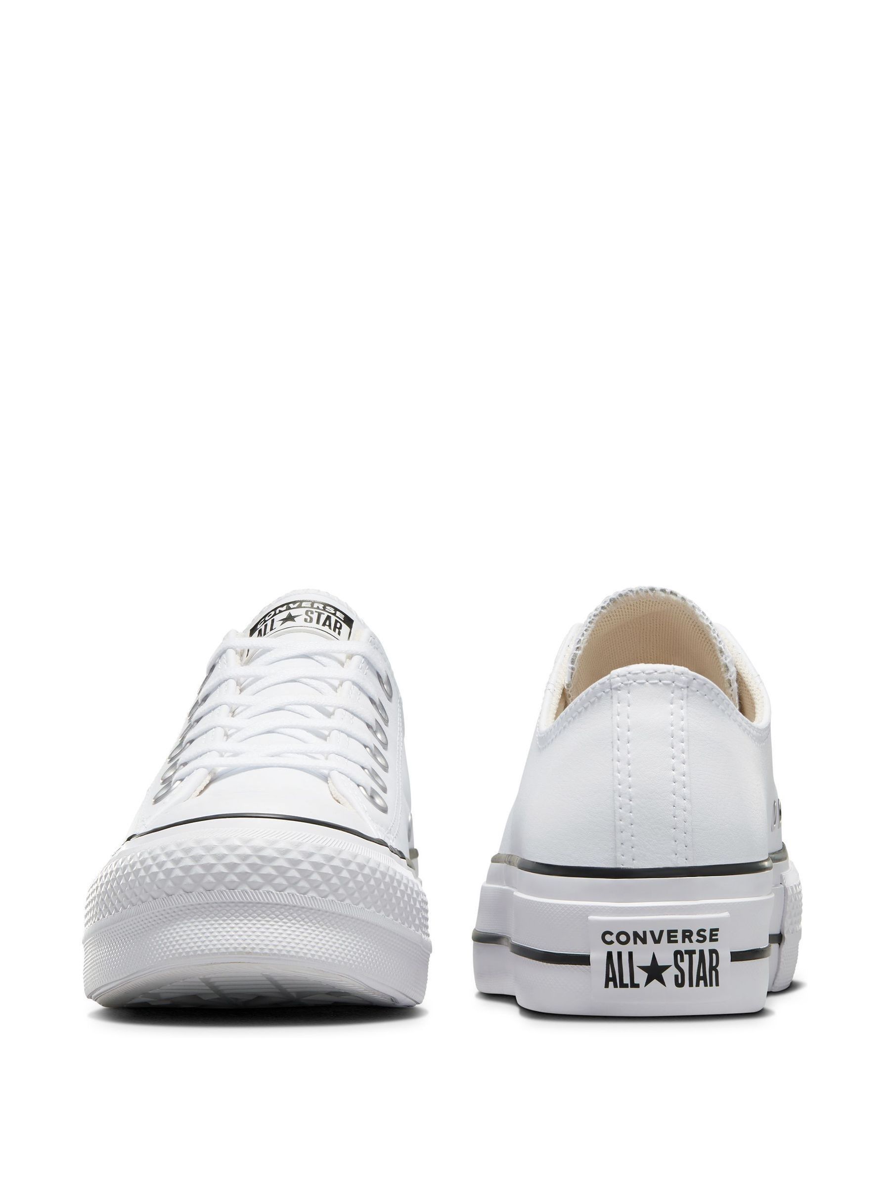 Buy Converse White Platform Lift Chuck Ox Leather Trainers from the ...