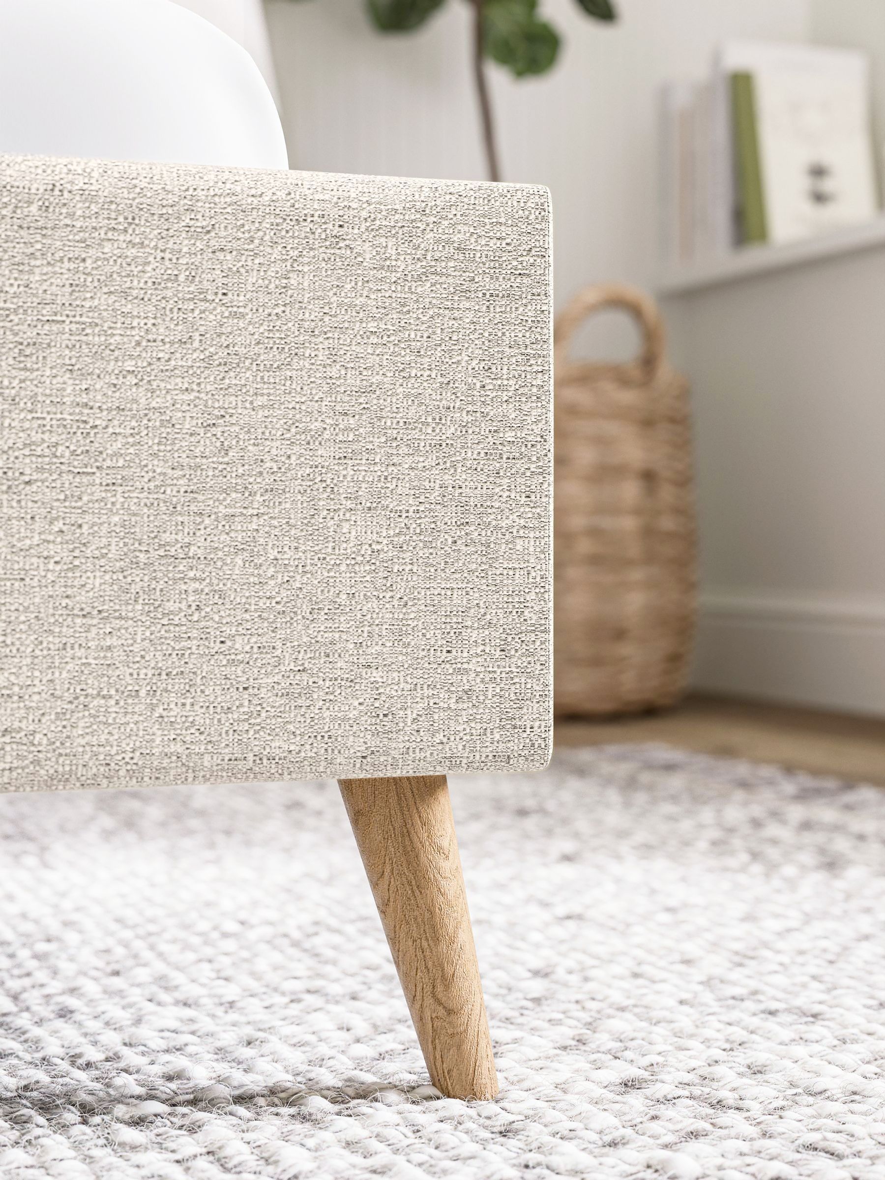 Buy Natural Light Tweedy Plain Matson Upholstered Bed Frame from Next ...