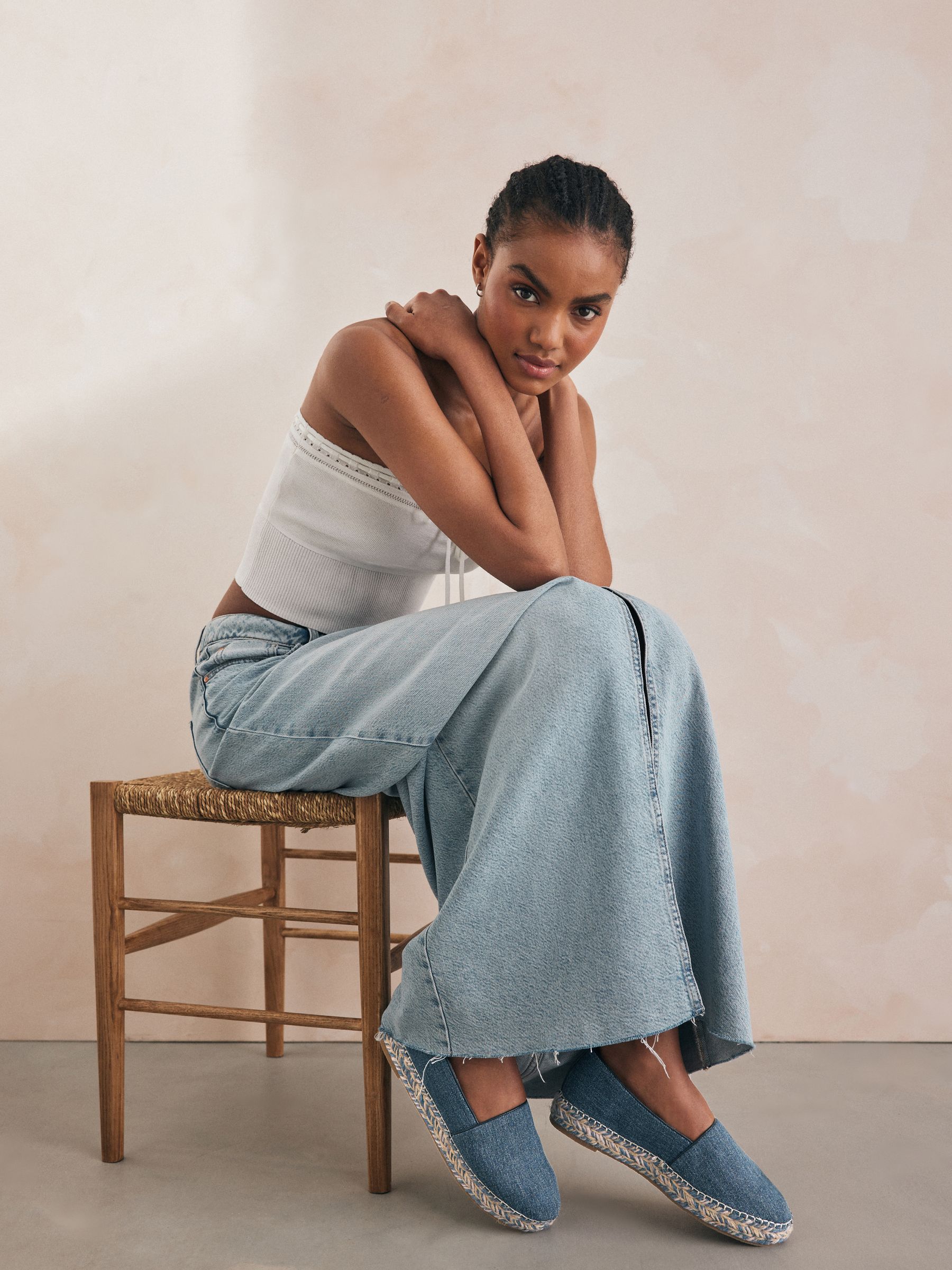 Buy Denim Blue Forever Comfort® Chunky Espadrilles from the Next UK ...