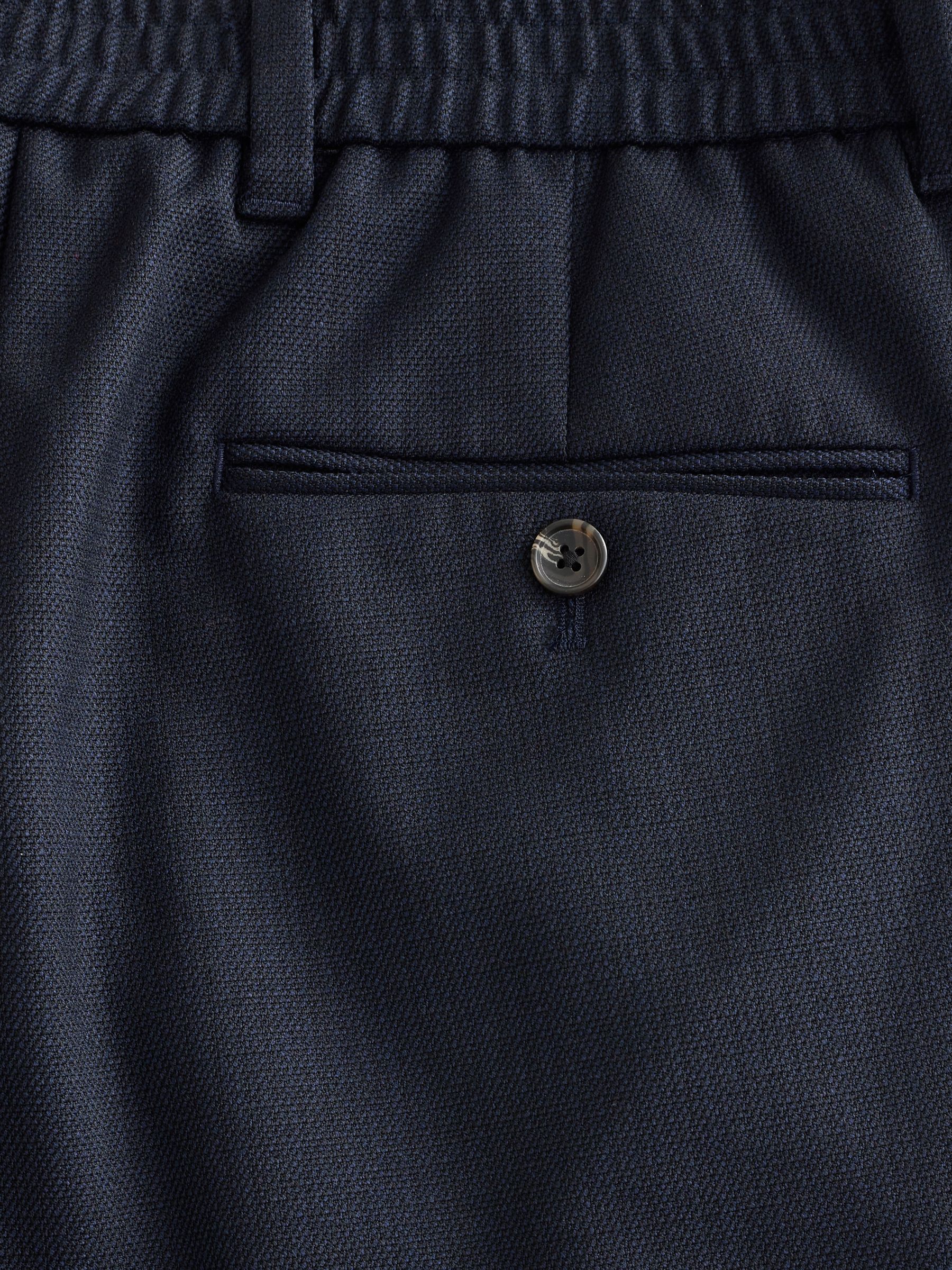 Buy Navy Blue Elasticated Waist Smart Wool Blend Joggers from the Next ...