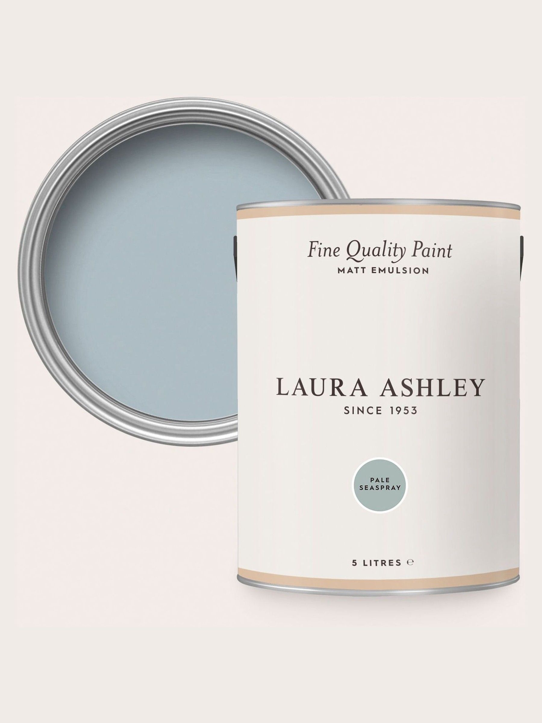 Buy Laura Ashley Pale Seaspray Blue Matt Emulsion 5L Paint from the ...