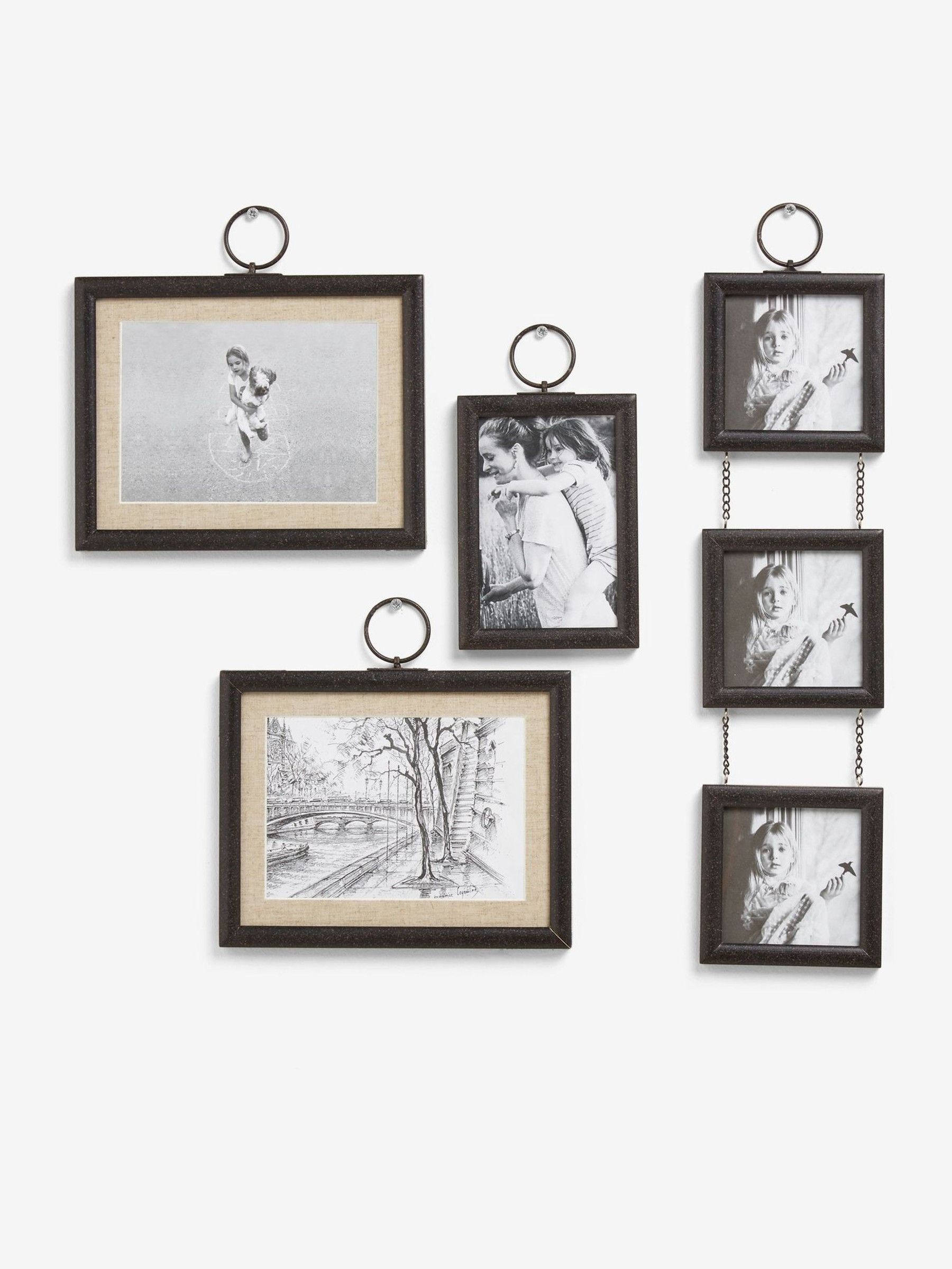Buy Set of 5 Black Hanging Salvage Picture Frames from the Next UK ...