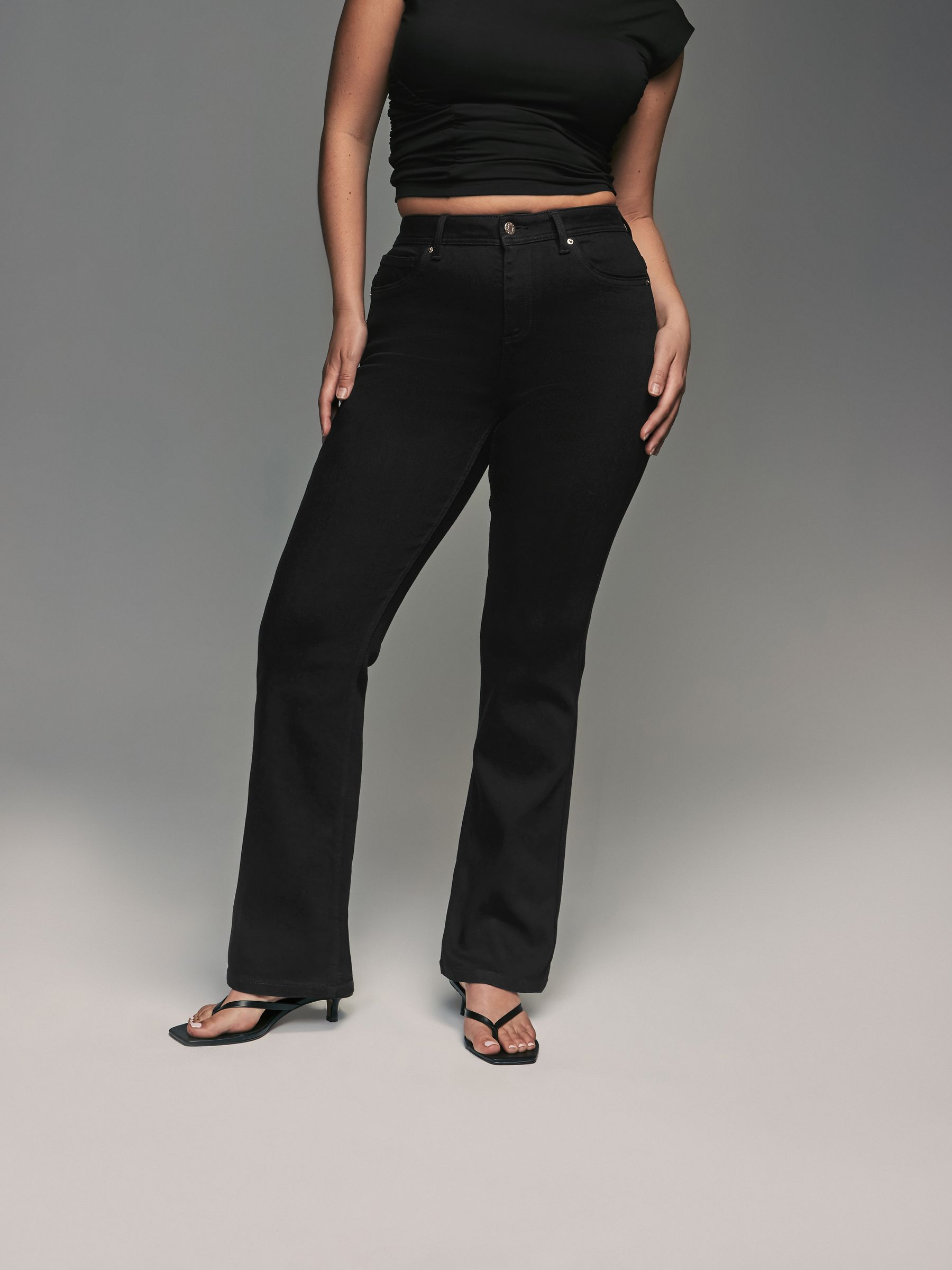 Buy Black Supersoft Hourglass Bootcut Jeans from the Next UK online shop