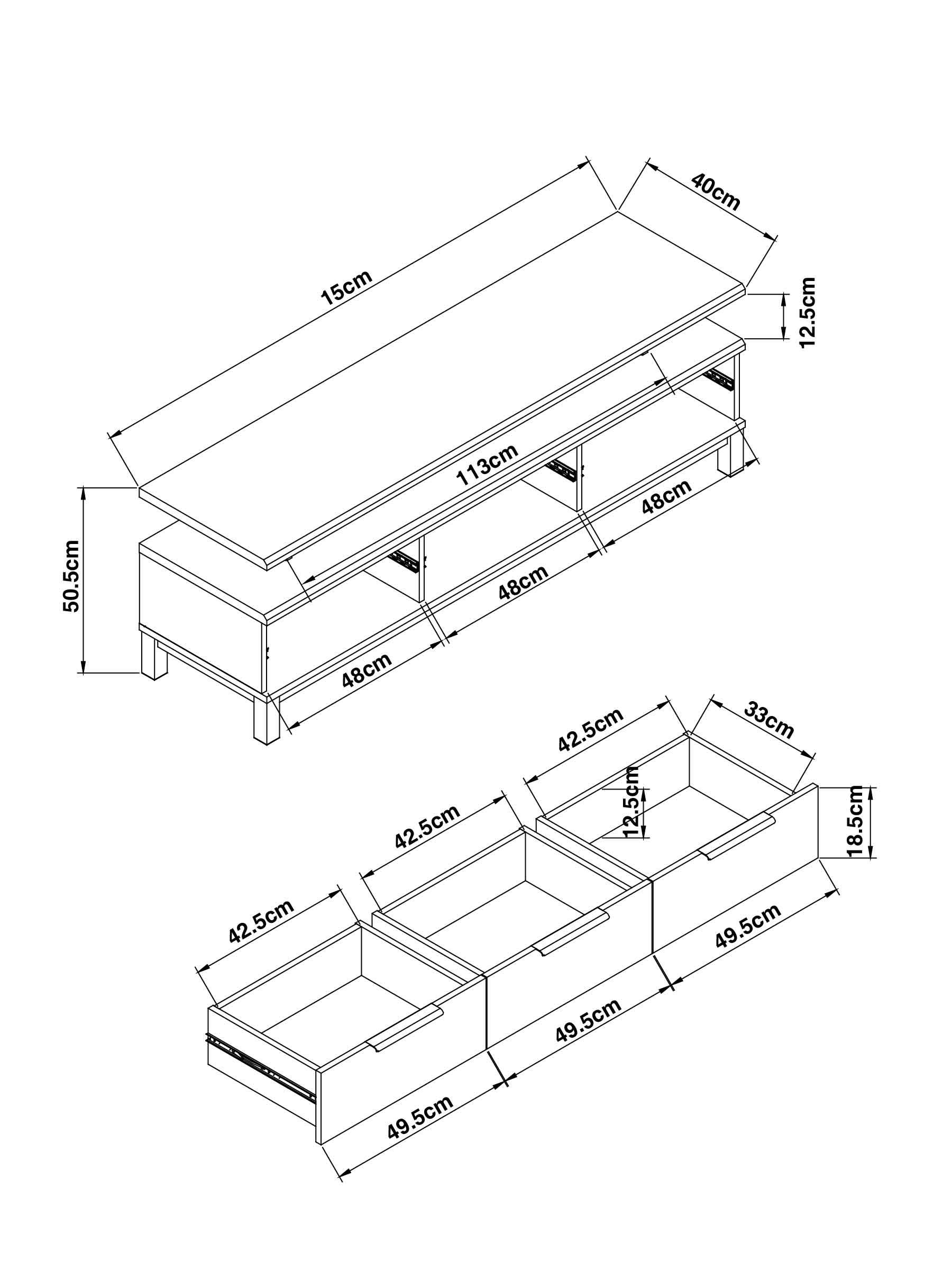 Buy Grey Bronx Oak Effect Up To 65 inch Soundbar Slim TV Unit from the ...