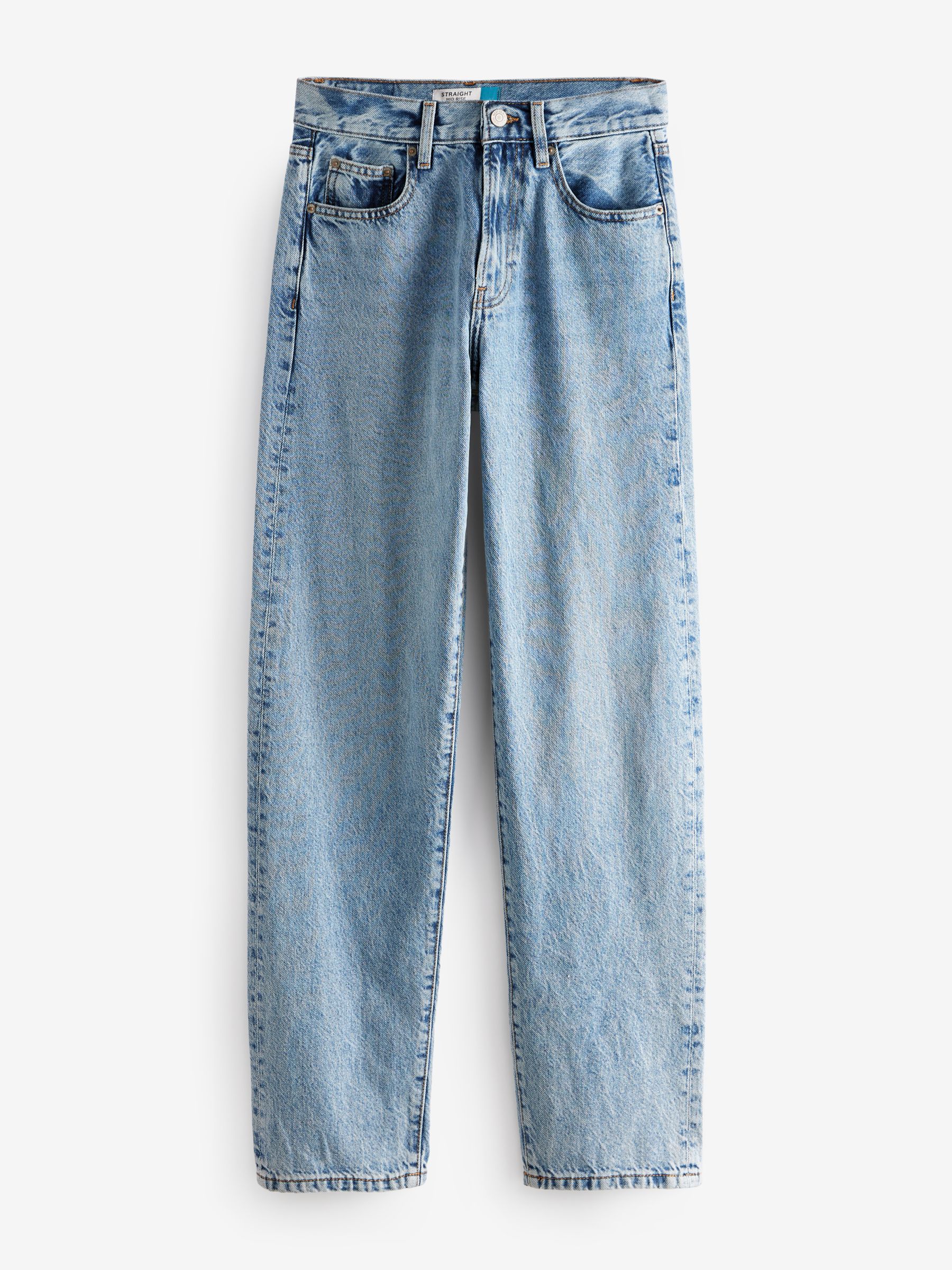 Buy Mid Blue Rigid Straight Leg Jeans from the Next UK online shop