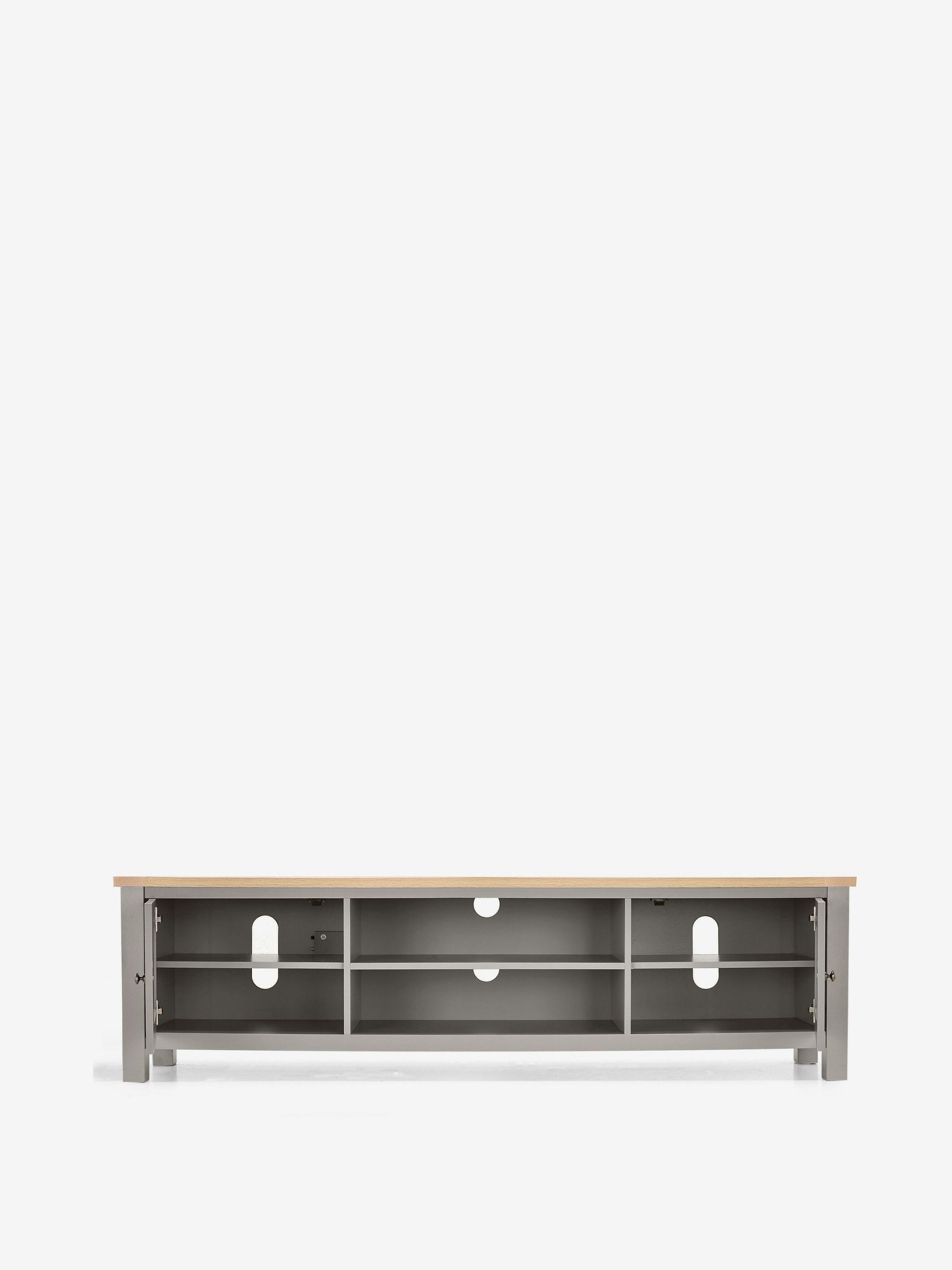 Buy Dove Grey Malvern Oak Effect Up to 80 inch Slim TV Unit from the ...