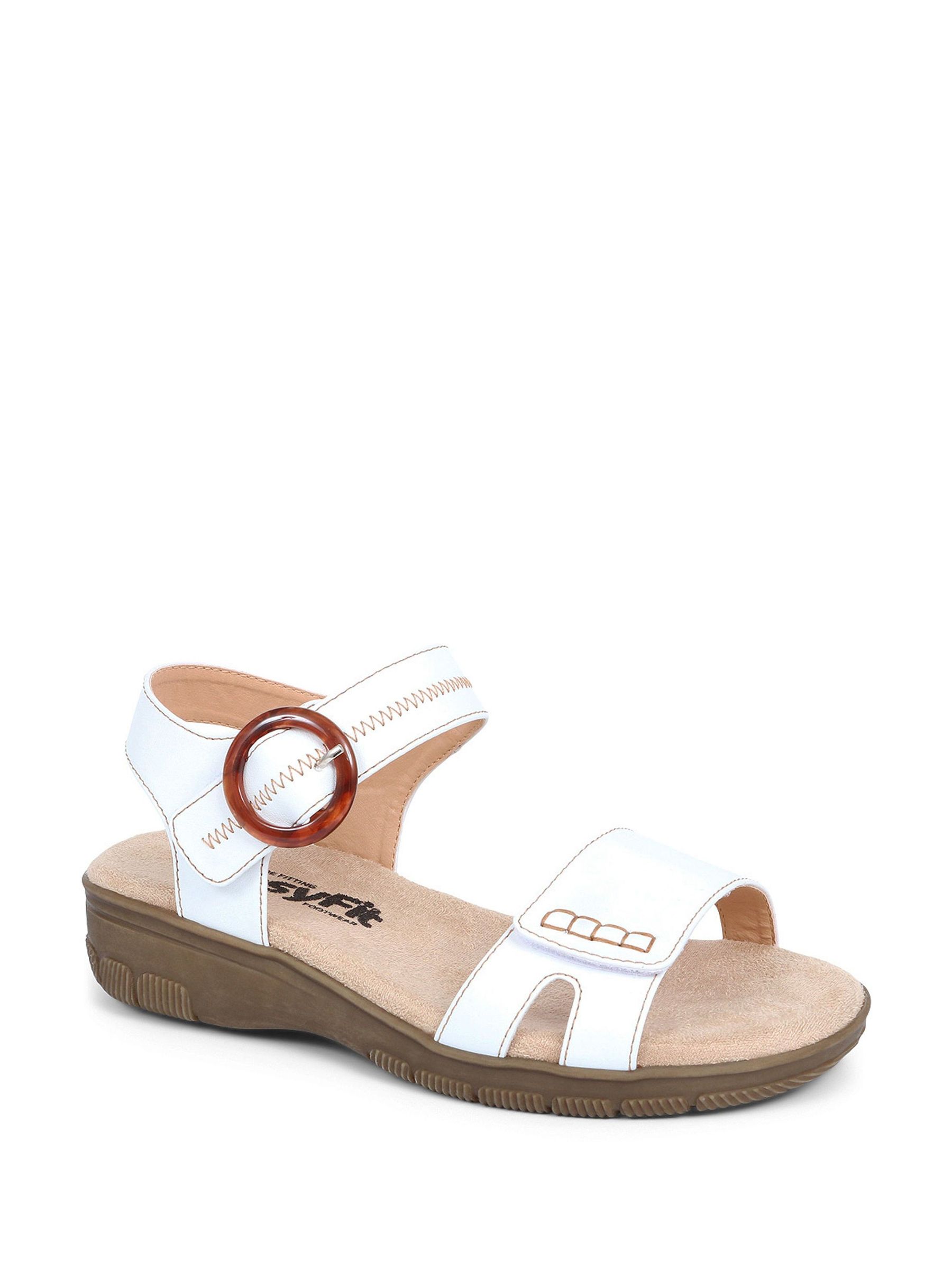 Buy Pavers Easy FIt Enrichetta Extra Wide 6E Fit White Sandals from the ...