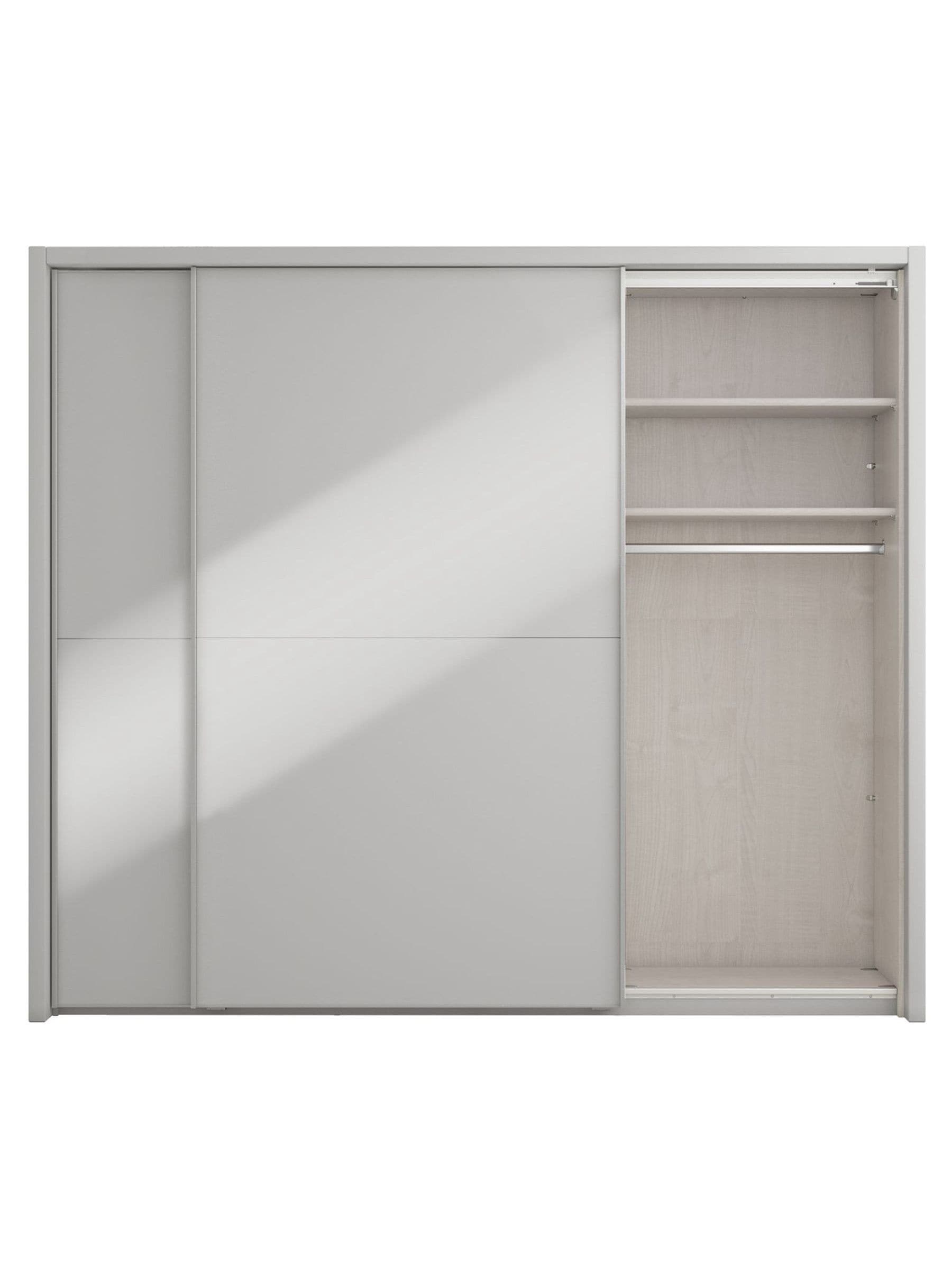 Buy Wiemann Grey Peyton Glass Sliding 2.1m Sliding Semi Fitted Wardrobe from the Next UK online shop