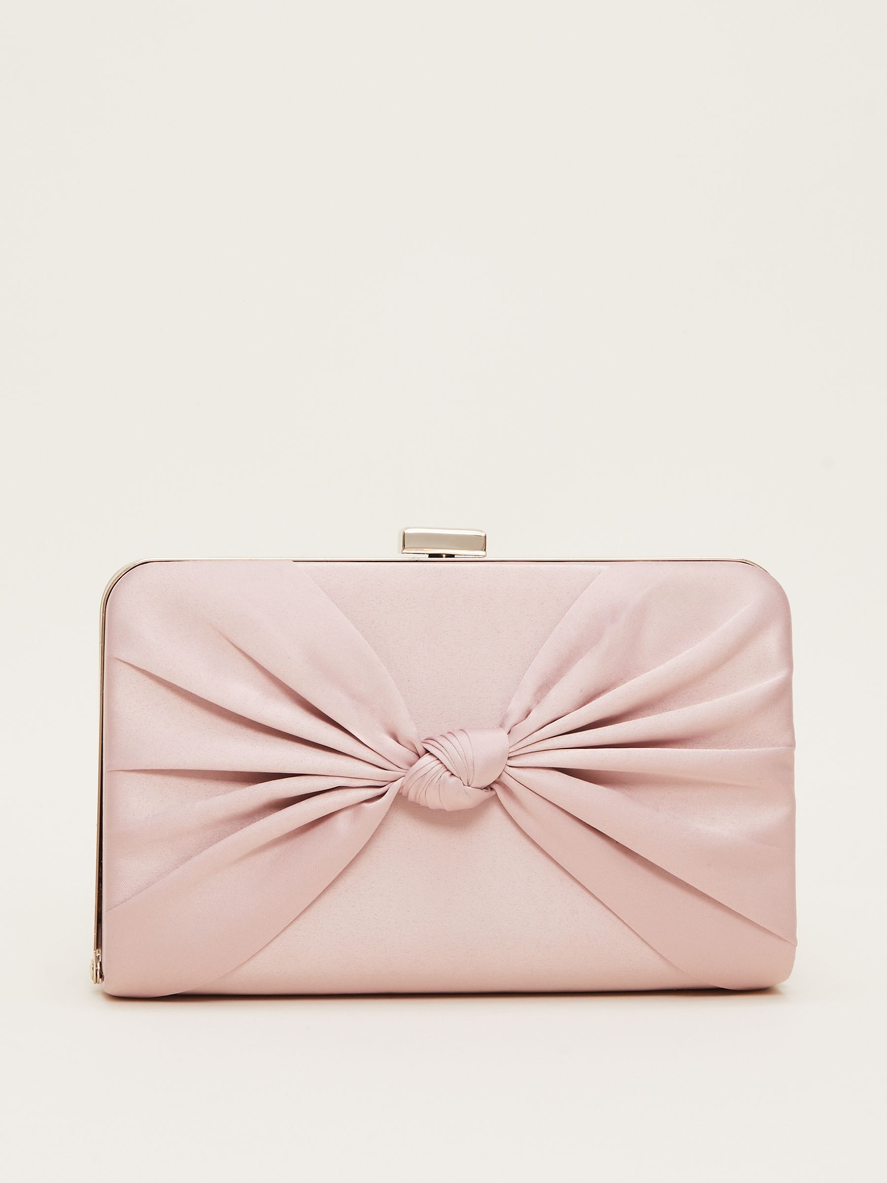 Buy Phase Eight Pink Satin Knot Front Box Clutch from the Next UK ...