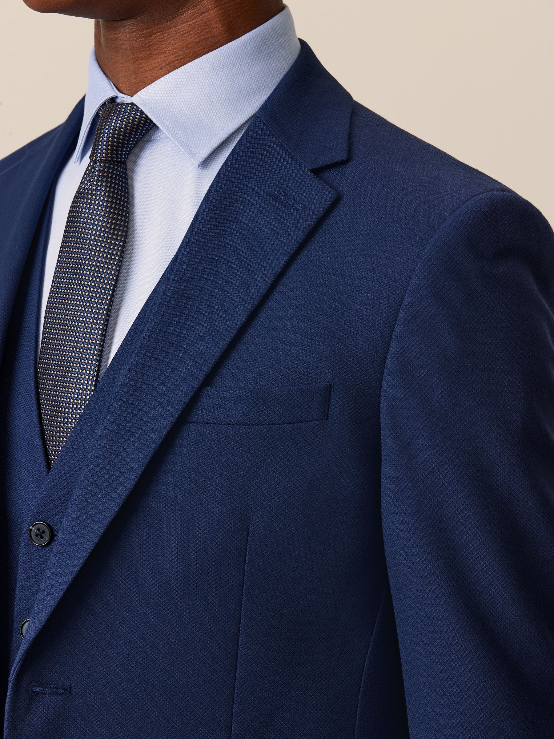 Buy Bright Blue Slim Fit Textured Suit Jacket from Next Ireland