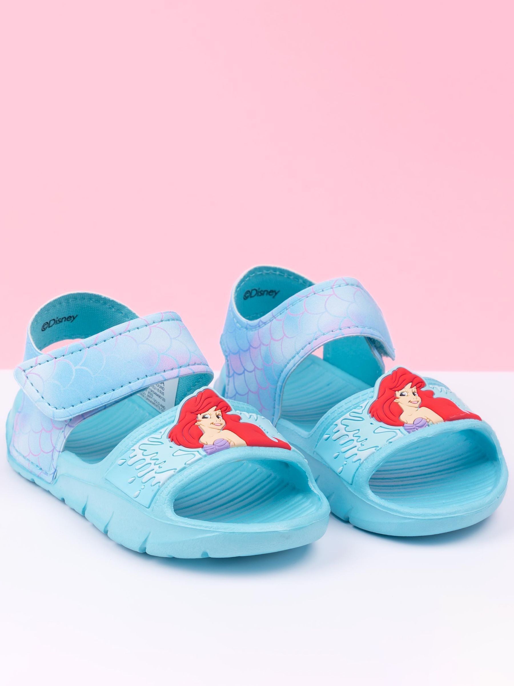Buy Vanilla Underground Blue Girls Little Mermaid Disney Sandals from ...
