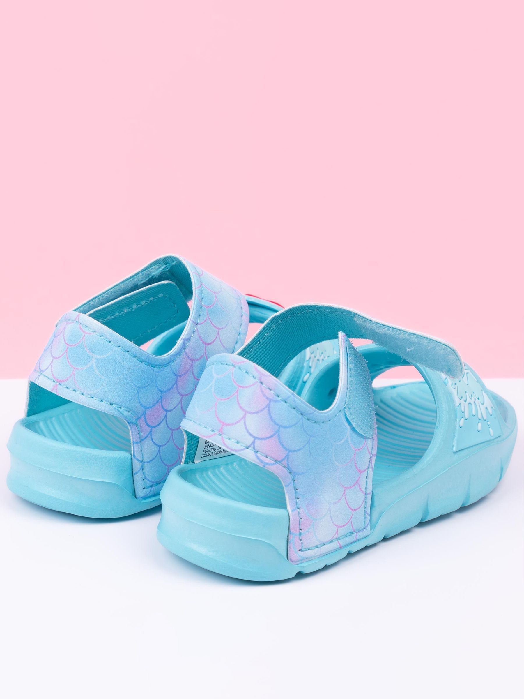 Buy Vanilla Underground Blue Girls Little Mermaid Disney Sandals from ...