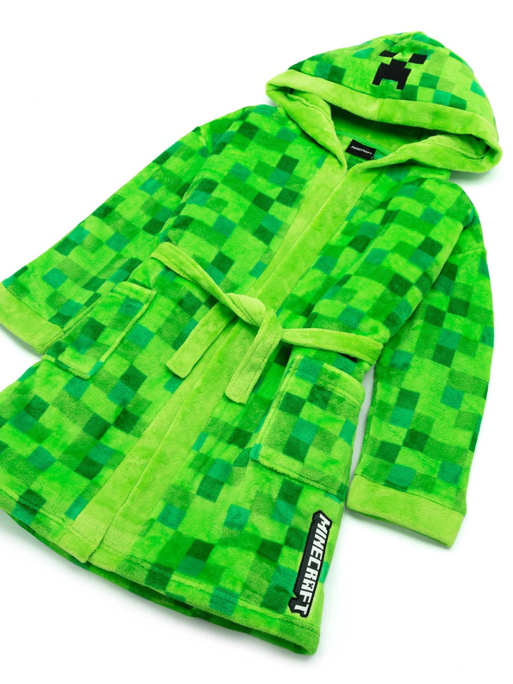 Buy Vanilla Underground Green Minecraft Unisex Kids Fleece Dressing ...