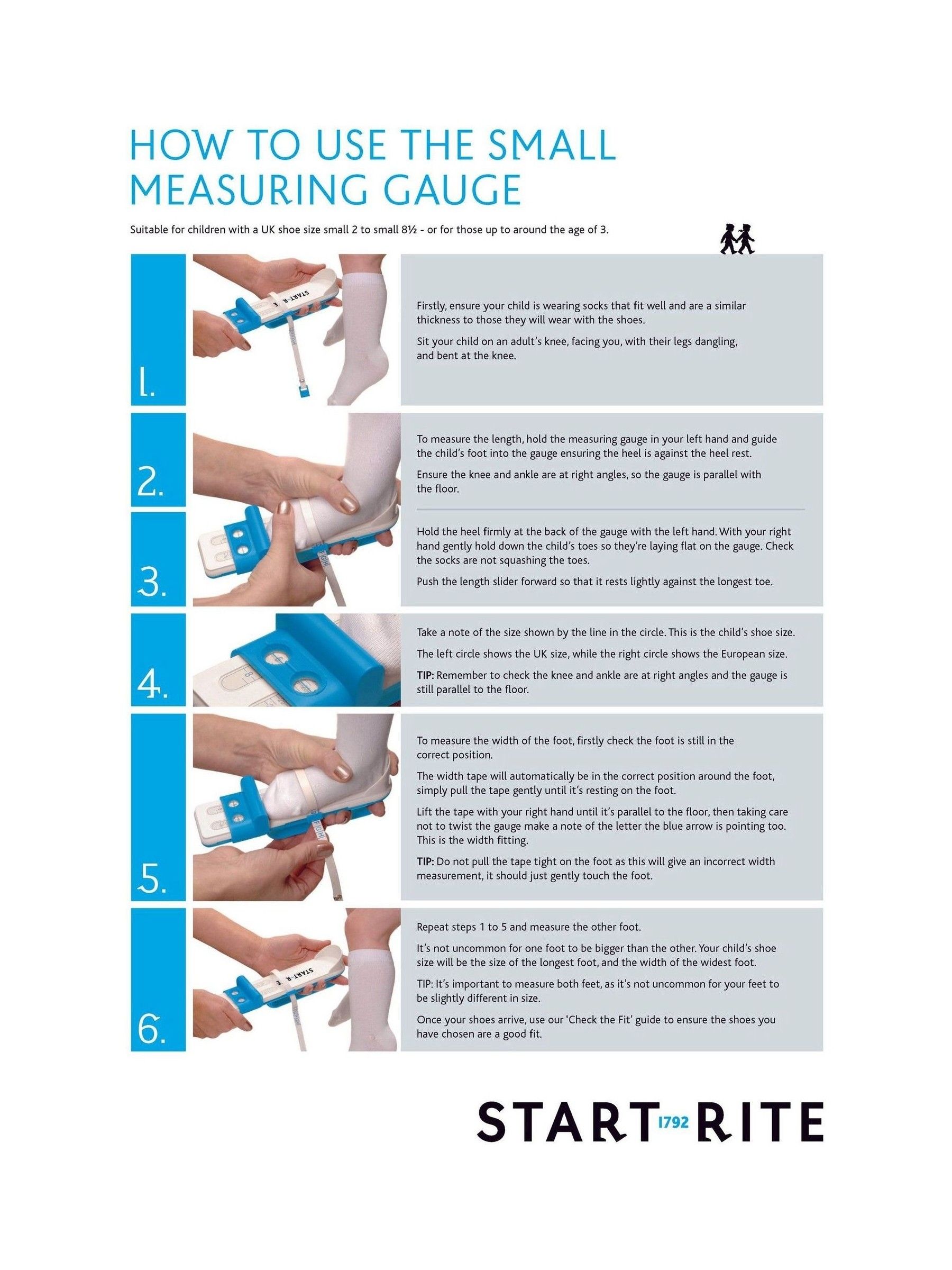 Buy Start-Rite Small Foot Measuring Gauge - Up To Small 8.5 from the ...