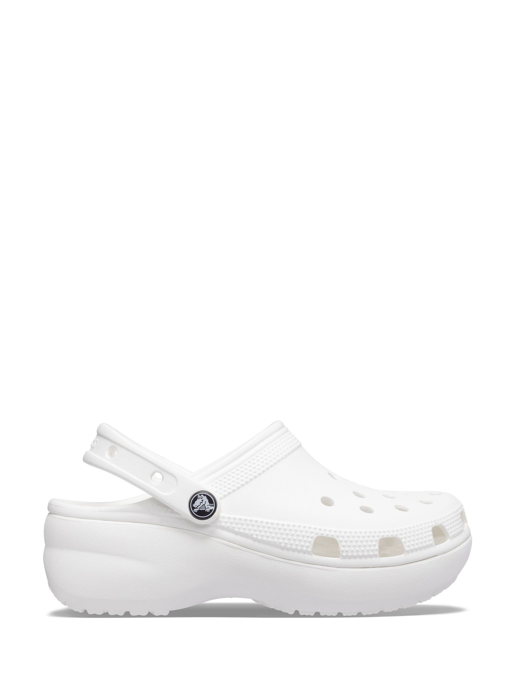 Buy Crocs Cream/White Classic Platform Clogs from the Next UK online shop