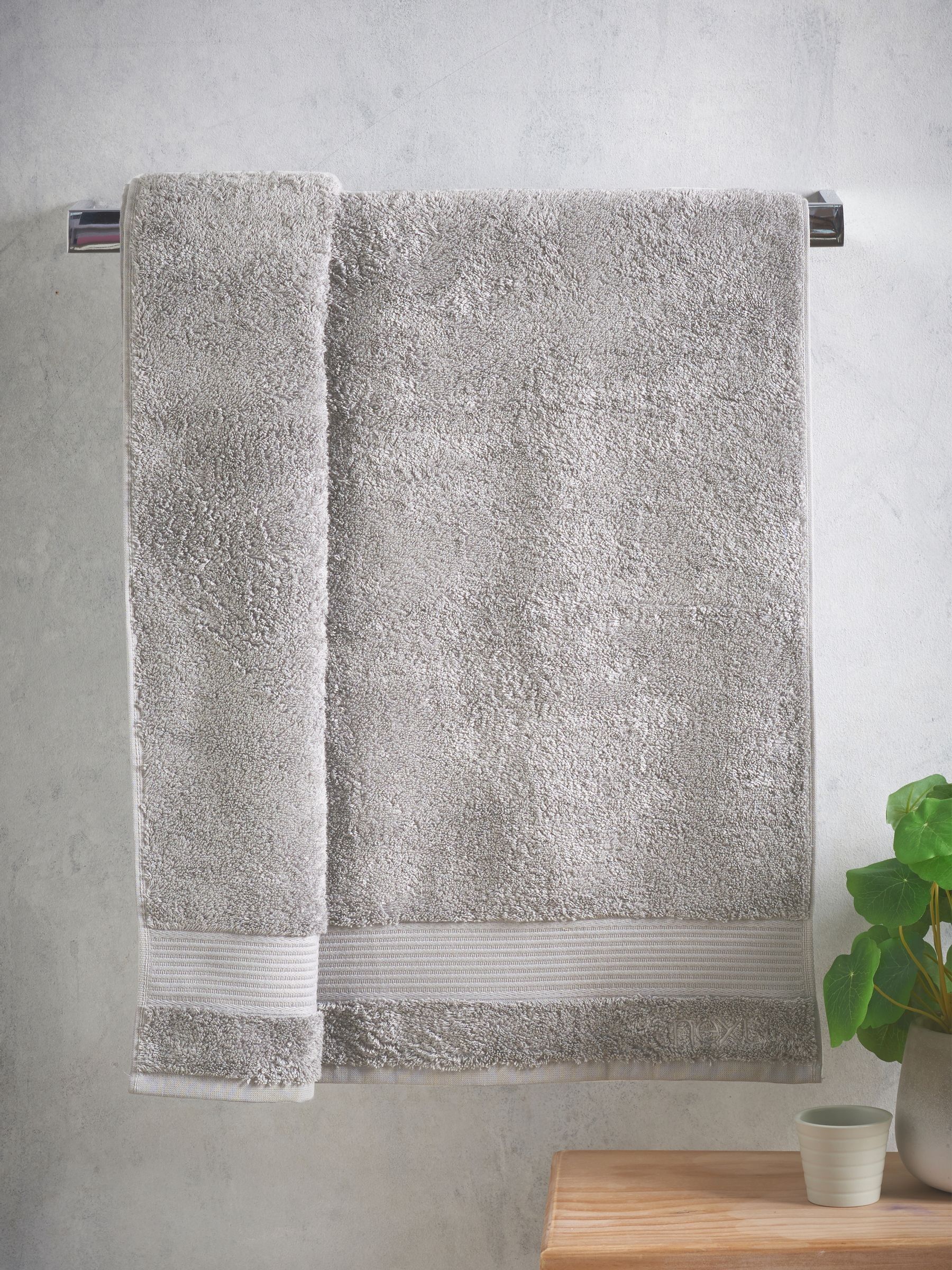 Buy Grey Silver Egyptian Cotton Towel from the Next UK online shop