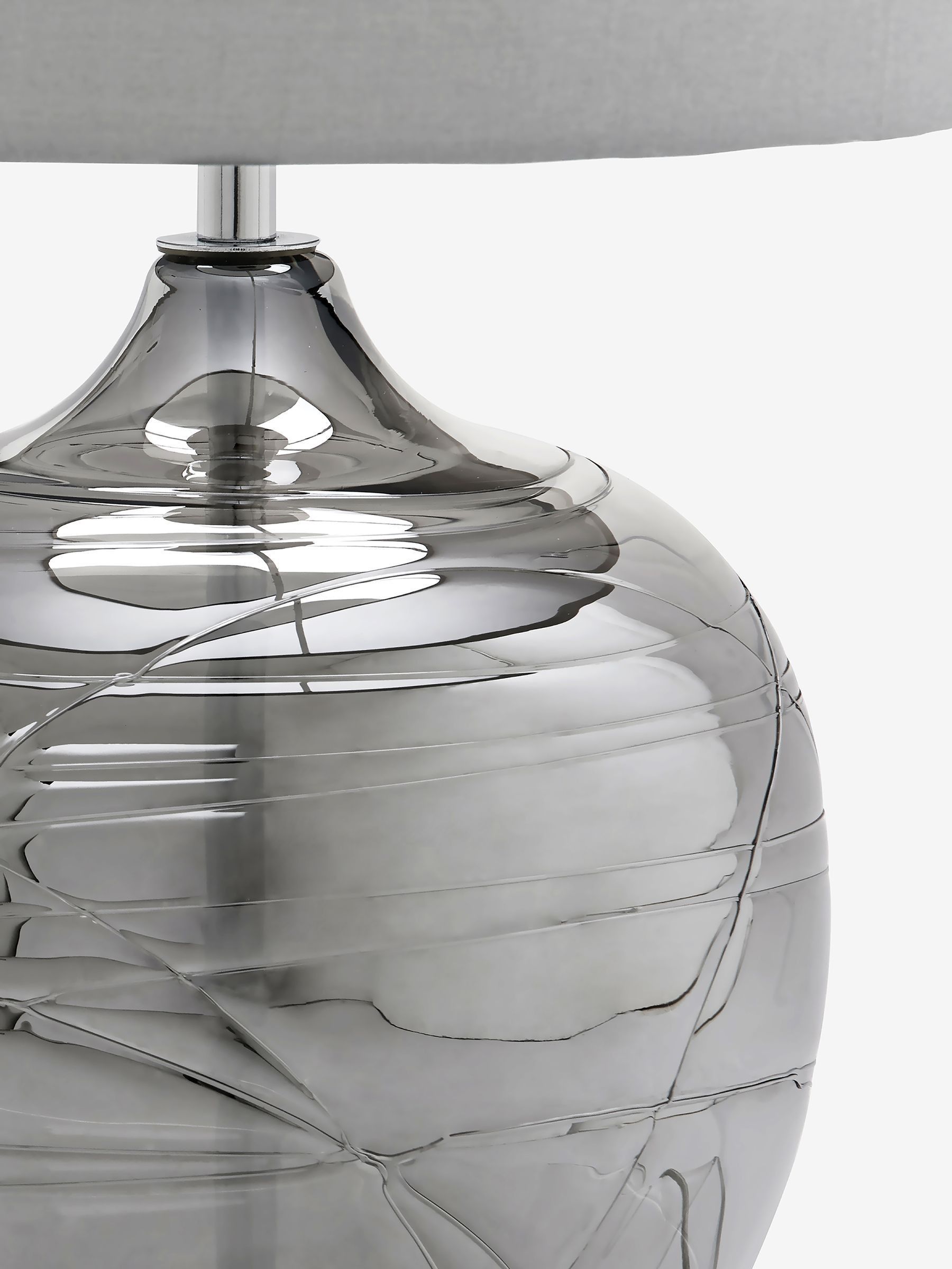 Buy Smoke Grey Drizzle Table Small Lamp from the Next UK online shop
