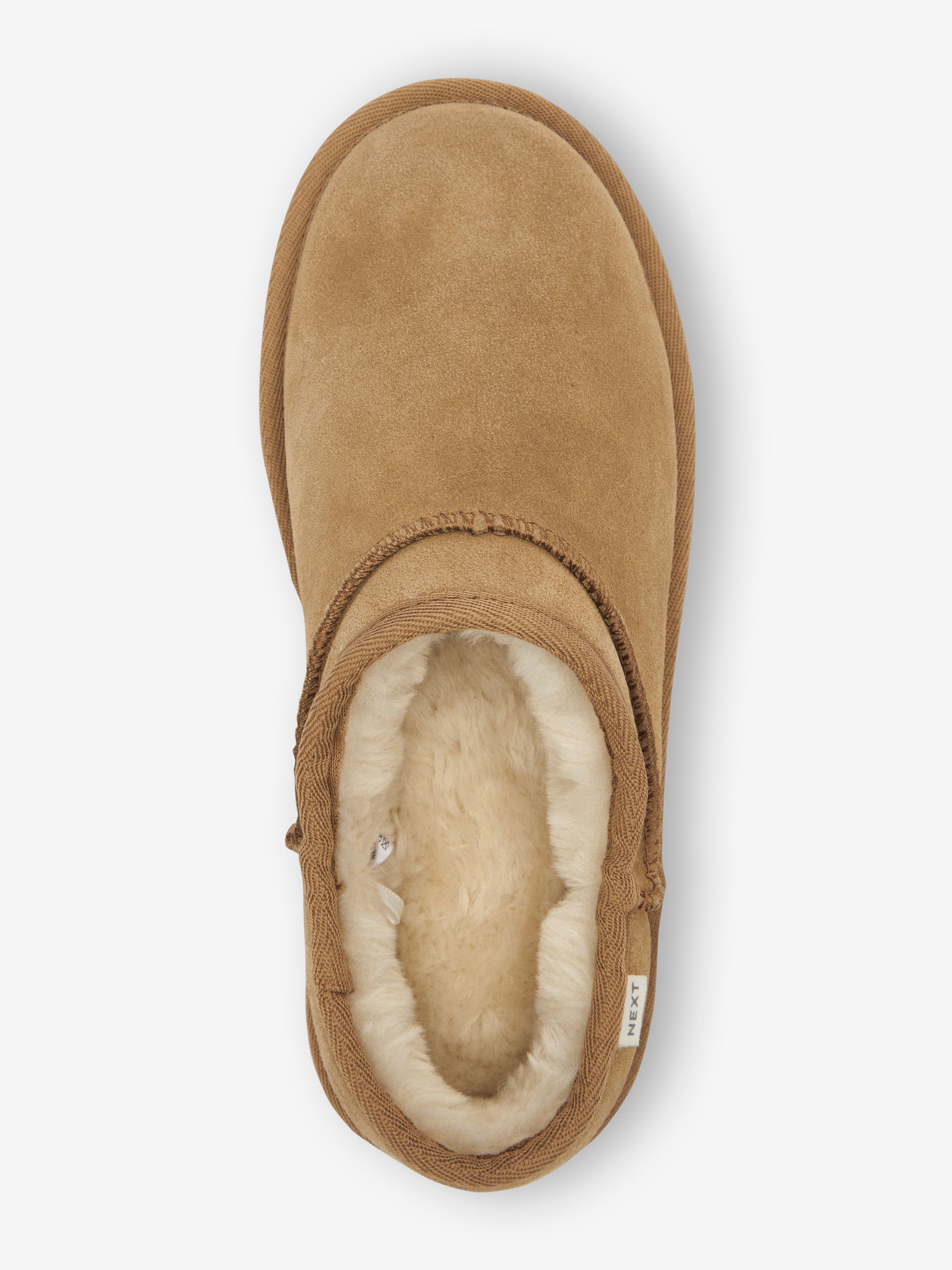 Buy Chestnut Brown Suede Mini Boot Slippers from the Next UK online shop