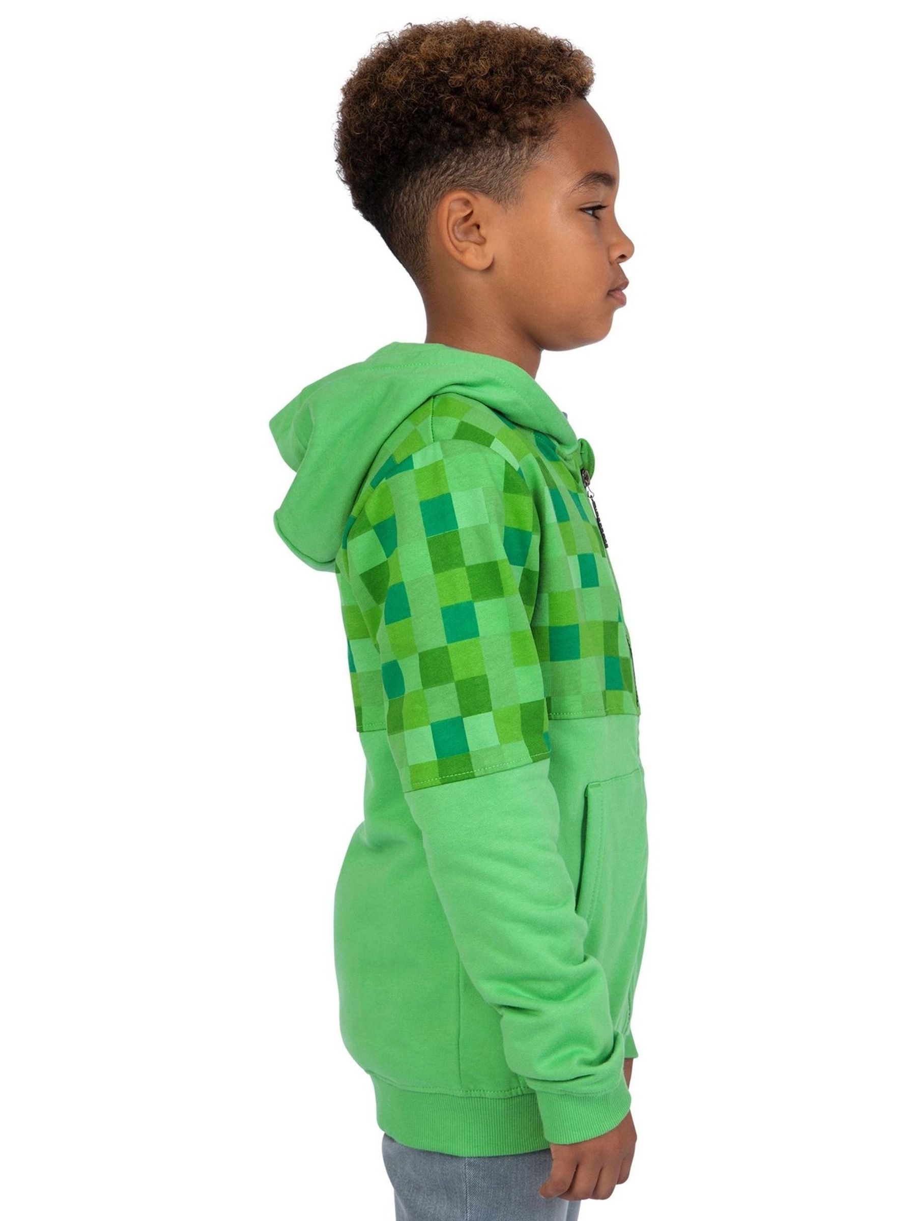 Buy Character Green Minecraft Zip Up 100% Cotton Hoodie from the Next ...