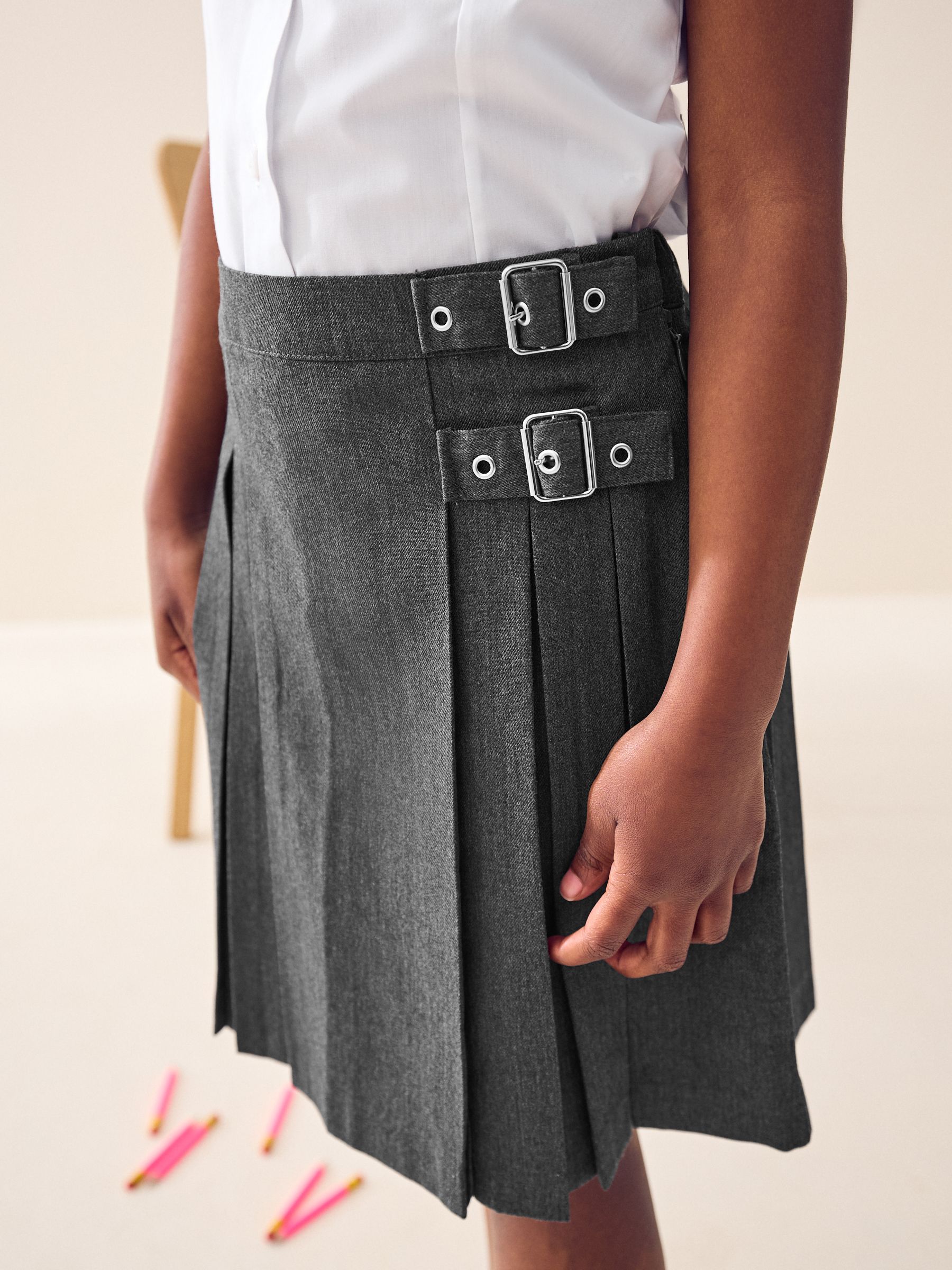 Buy Grey School Kilt (3-16yrs) from Next Ireland