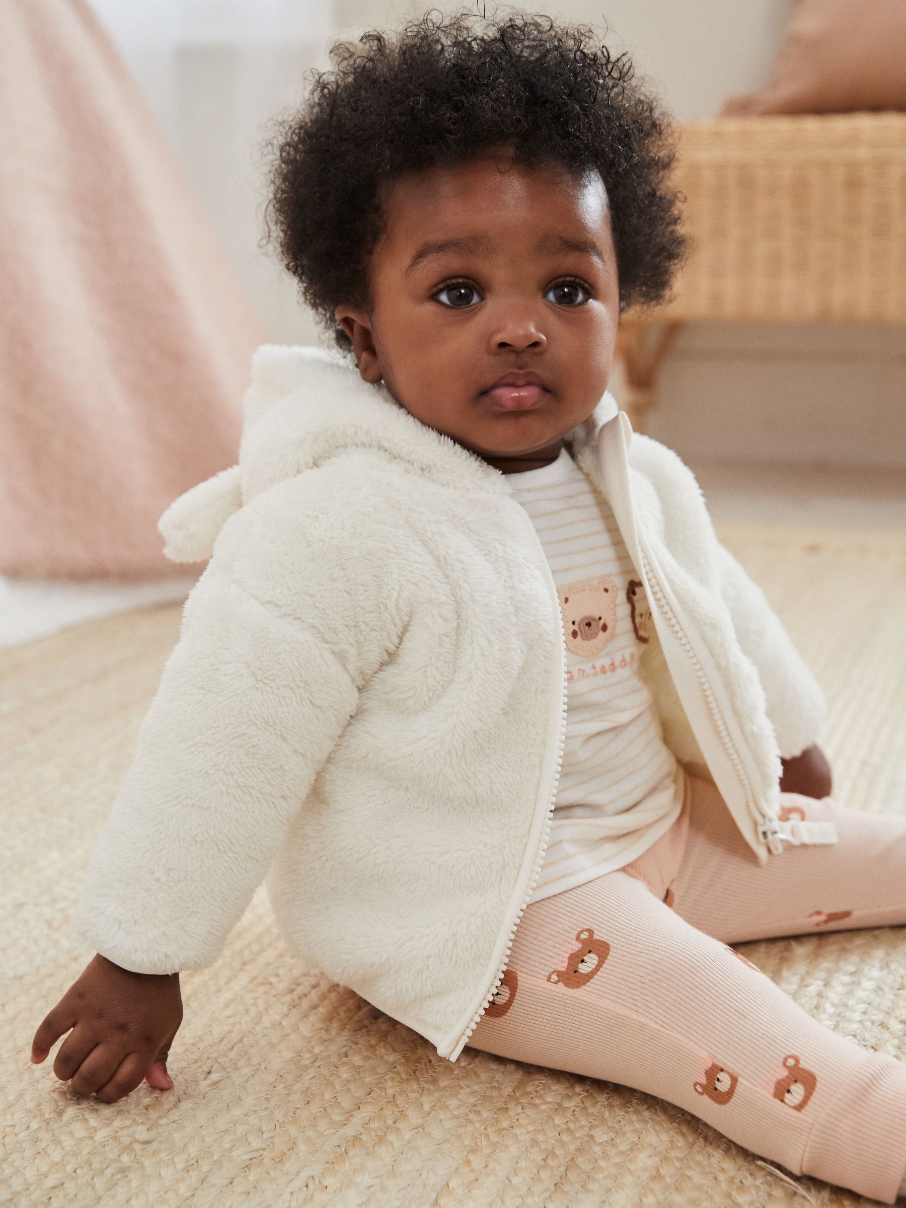 Buy Ecru Fleece Baby Hooded Jacket (0mths-2yrs) from the Next UK online ...