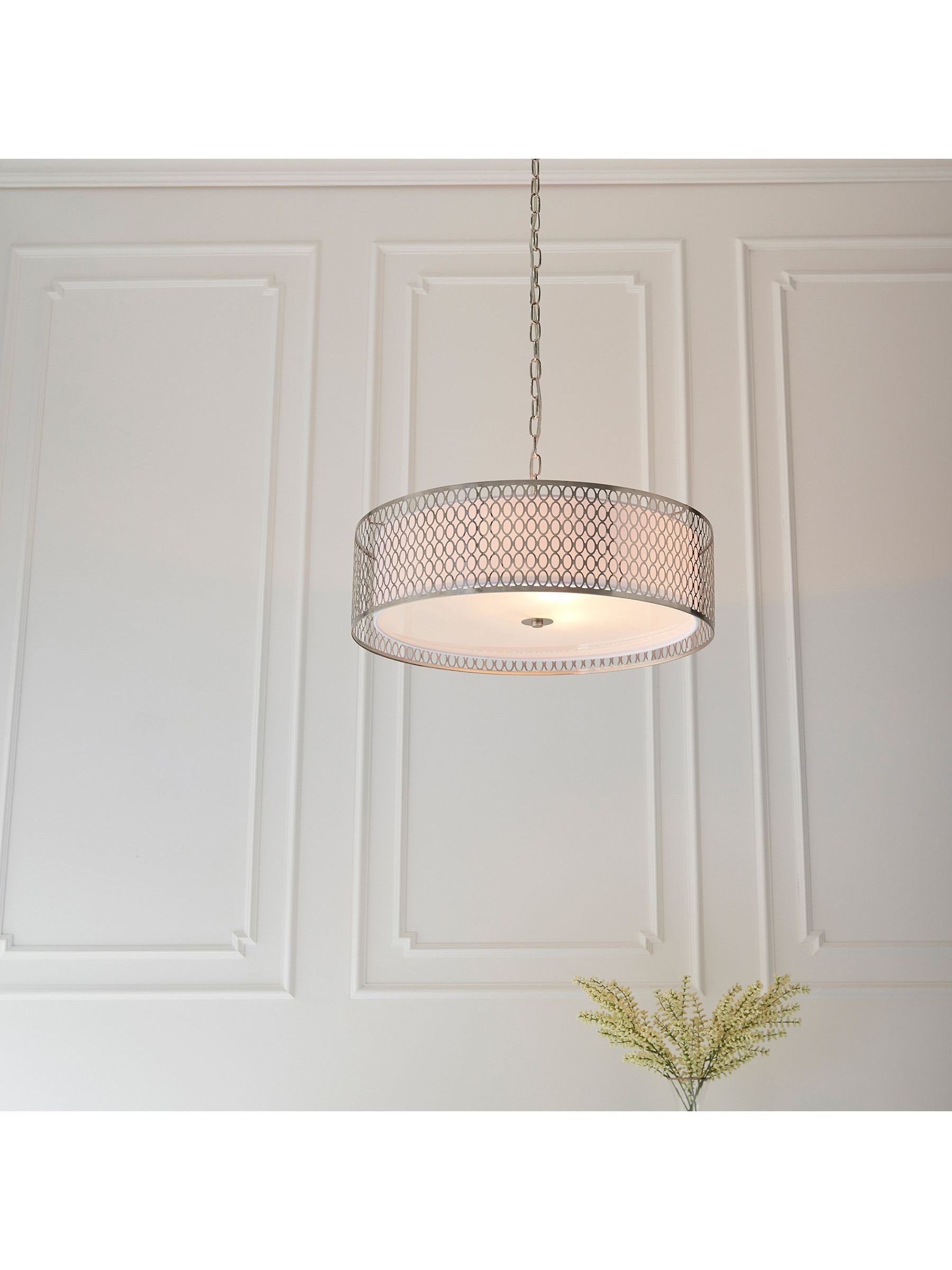 Buy Gallery Home Silver Pendant Keela Ceiling Light from the Next UK ...