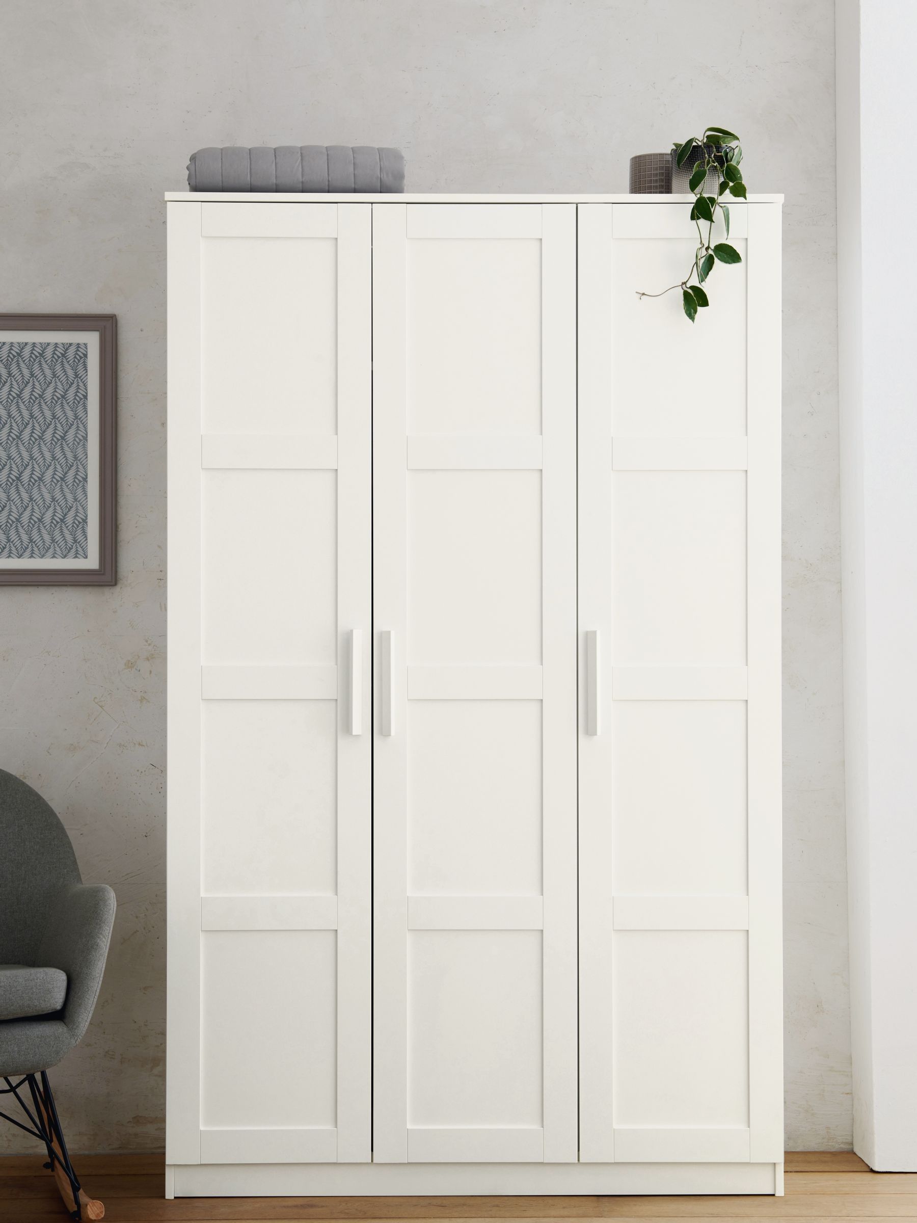 Buy White Flynn Paint Effect Triple Wardrobe from the Next UK online shop