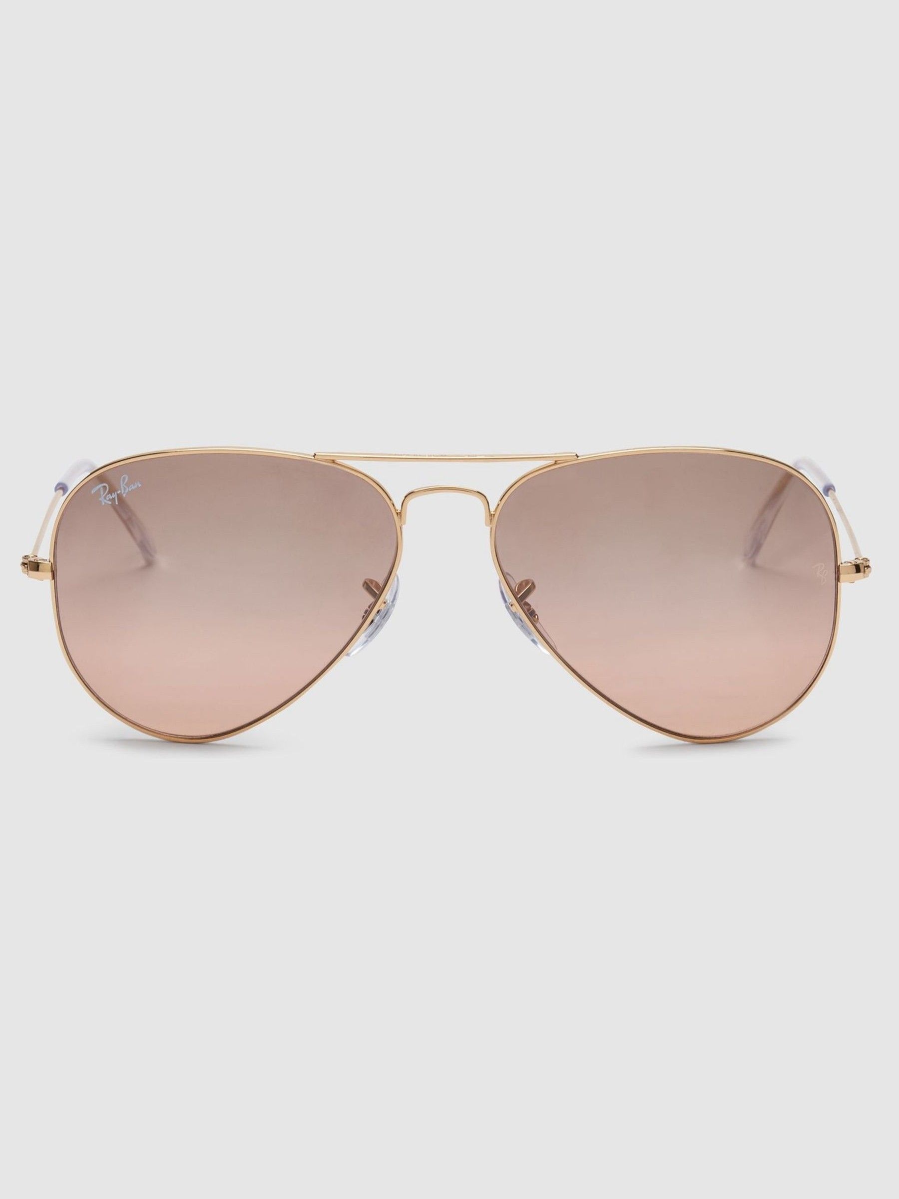 Buy Ray-Ban Rose Gold Rose Aviator Large Metal Sunglasses from the Next ...