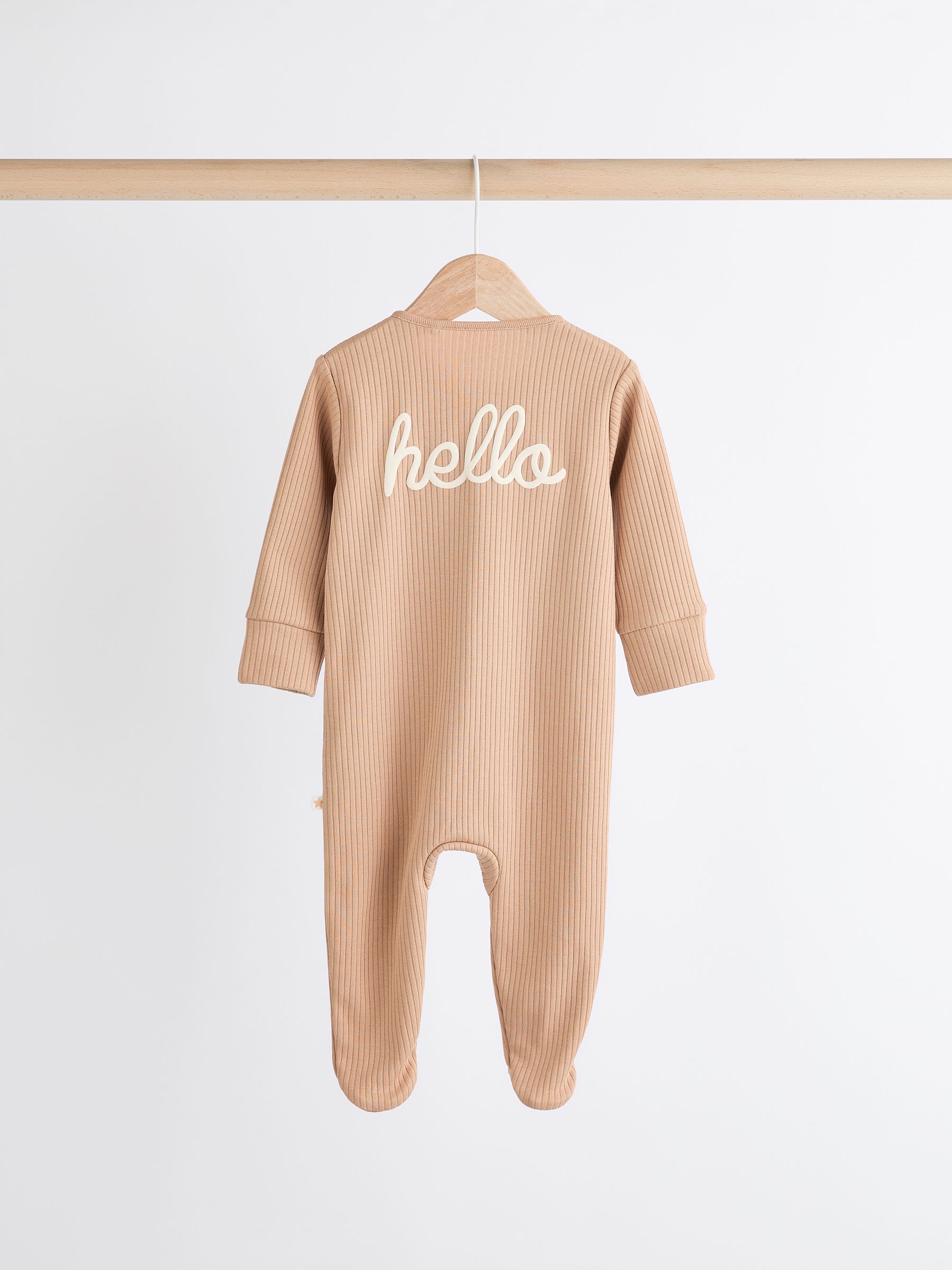 Buy Neutral Milk Club Baby Two Way Zip 100% Cotton Sleepsuits 3 Pack ...